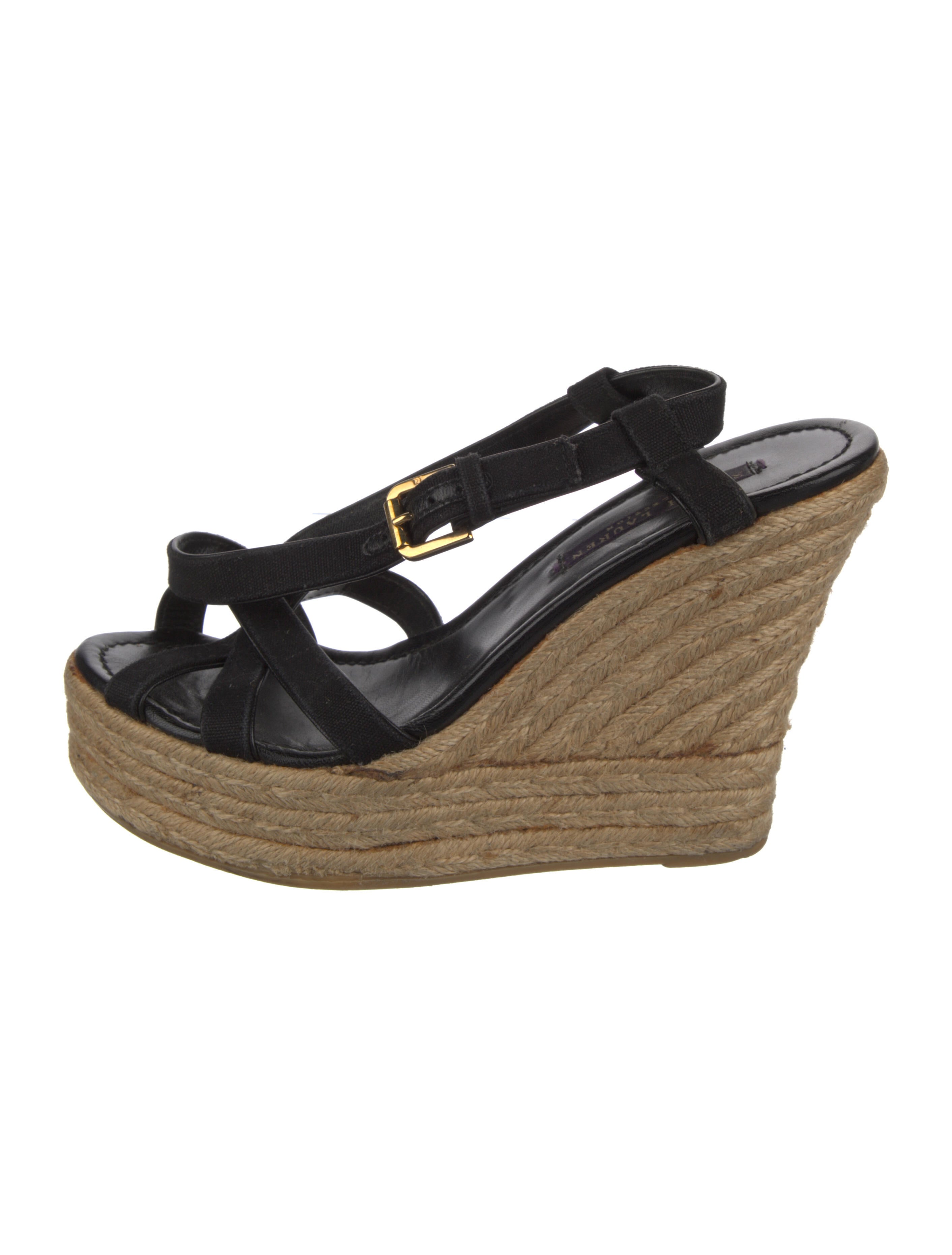 Ralph Lauren Collection Sandals - Black Sandals, Shoes - RAL20324 | The ...