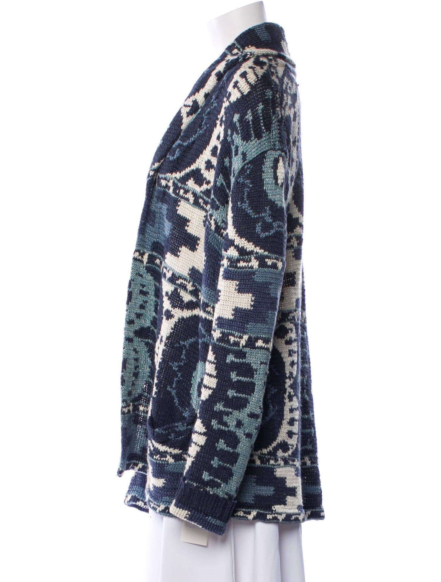 Delpozo Plaid Print Mock Neck Sweater - Blue Knitwear, Clothing ...