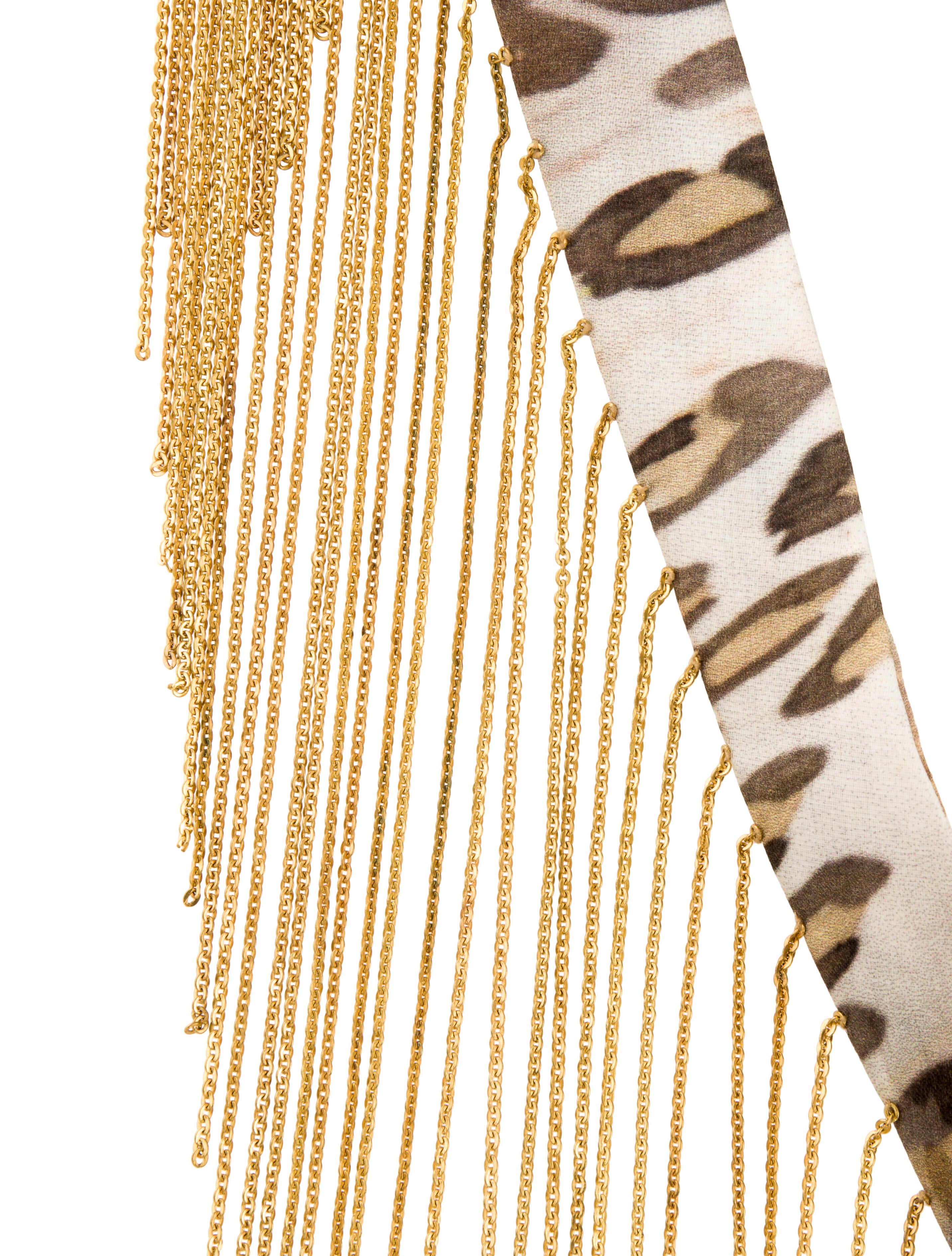 Ranjana Khan Two-Tone Chain Waterfall Choker Necklace - White, Gold ...