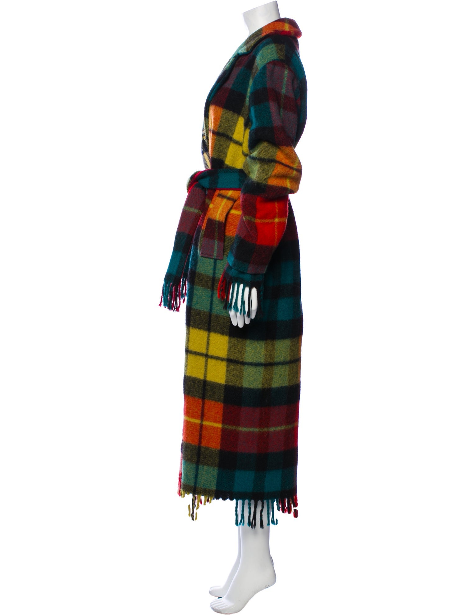 Rave Review Plaid Print Coat - Blue Coats, Clothing - RAVRV20069 | The ...