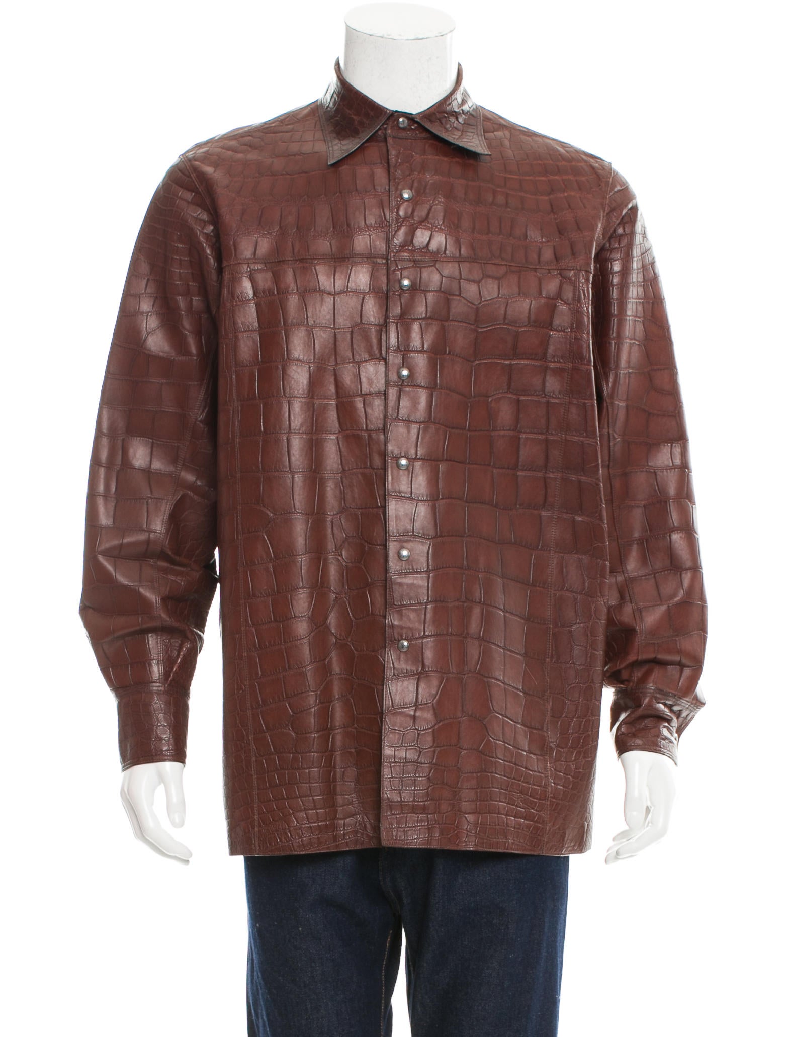 Stefano Ricci Crocodile Shirt Jacket - Clothing - RCC20197 | The RealReal