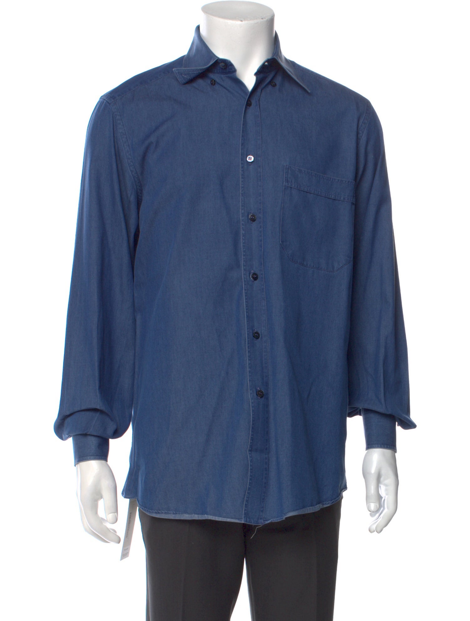 Stefano Ricci Long Sleeve Shirt - Blue Casual Shirts, Clothing ...