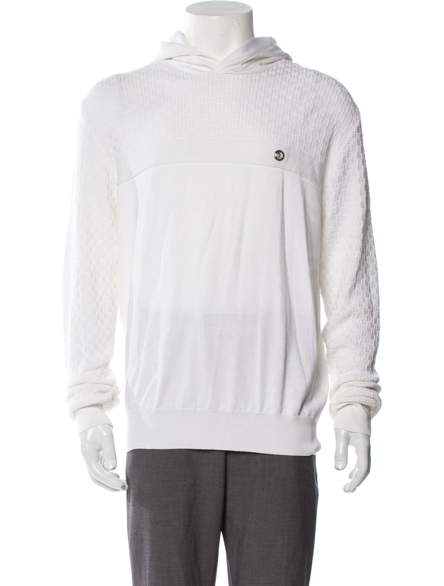 Stefano Ricci Crew Neck Long Sleeve Hoodie - White Sweatshirts ...