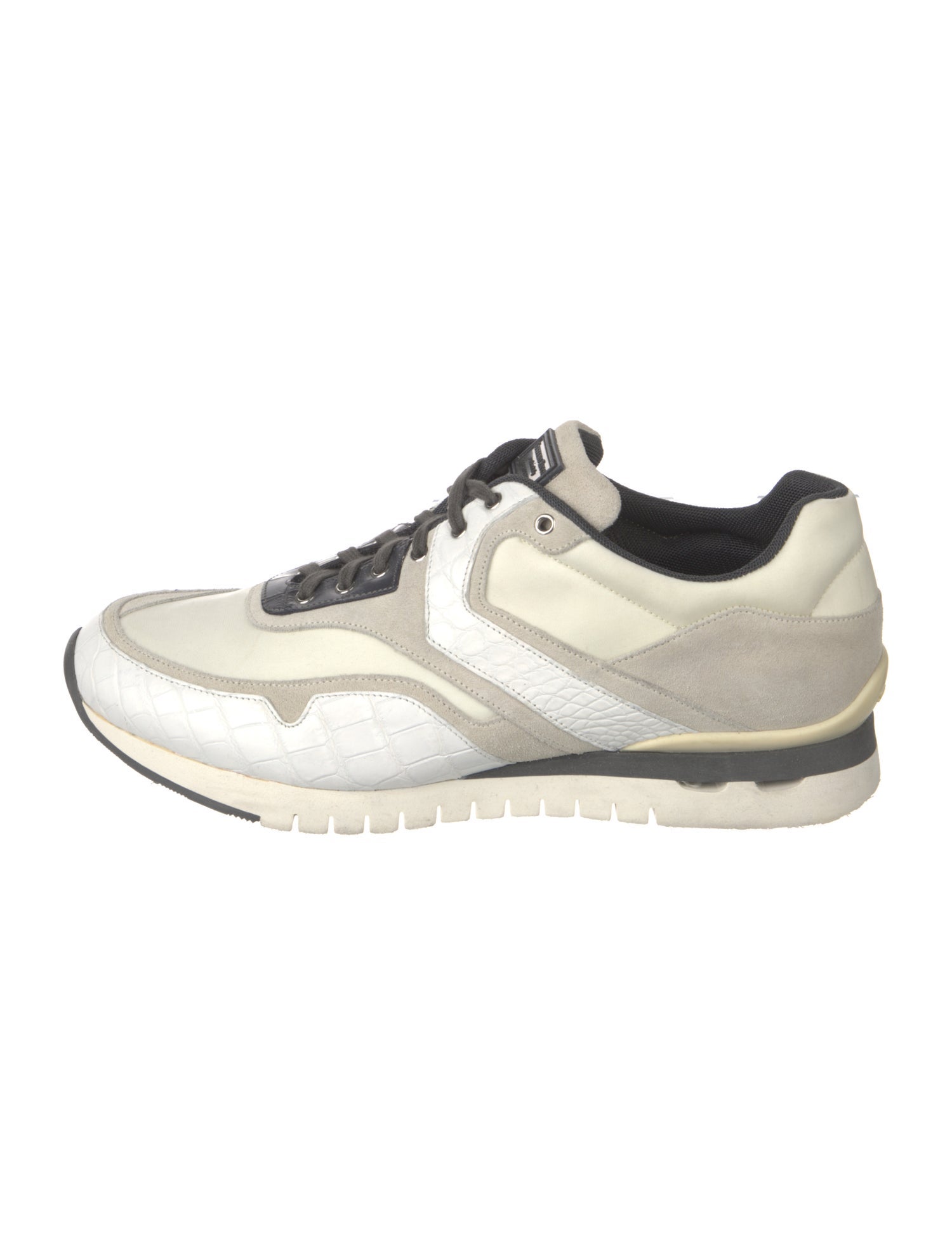 Stefano Ricci Suede Colorblock Pattern Sneakers - Neutrals Sneakers ...