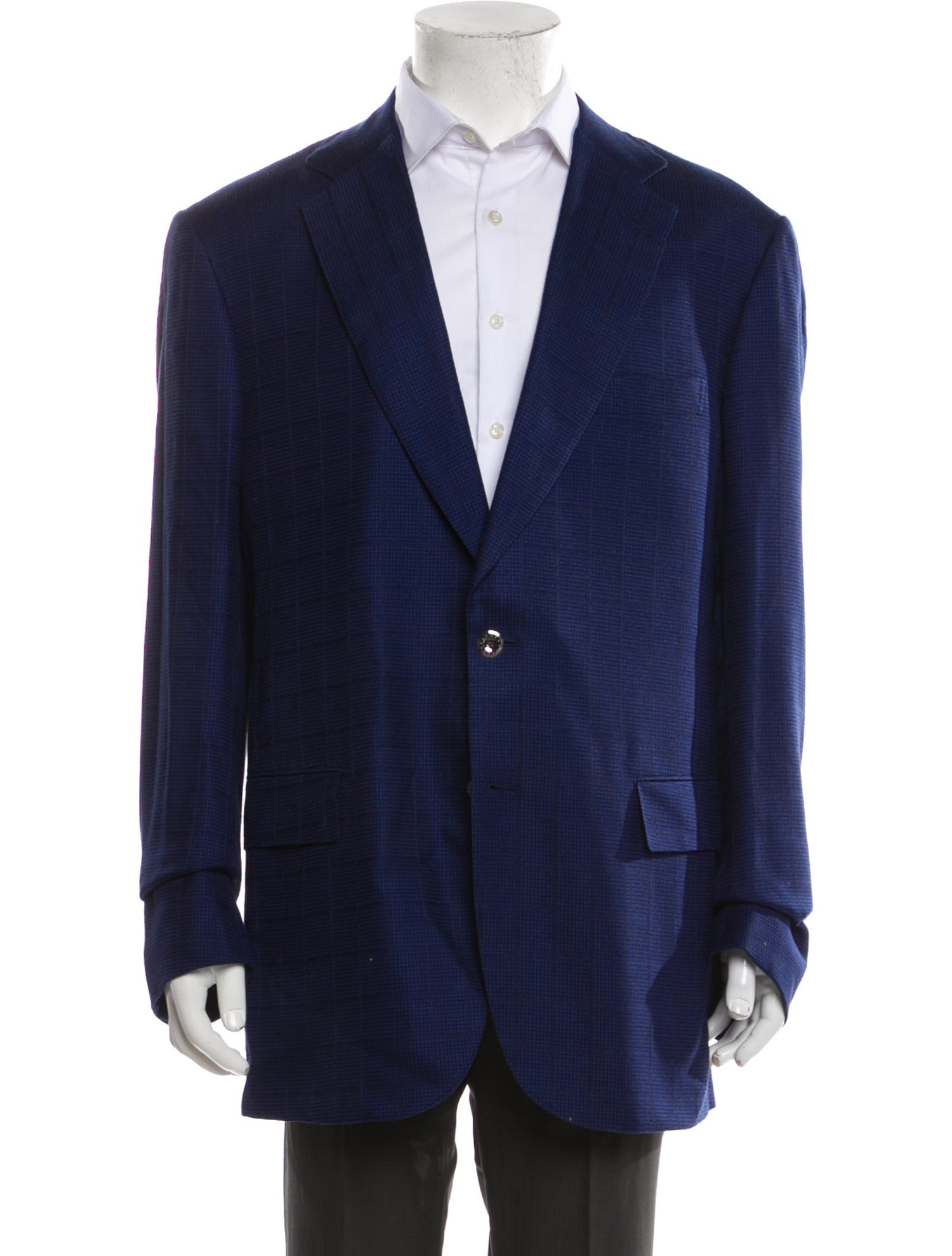 Stefano Ricci Cashmere Blazer - Blue Suiting, Clothing - RCC28285 | The ...