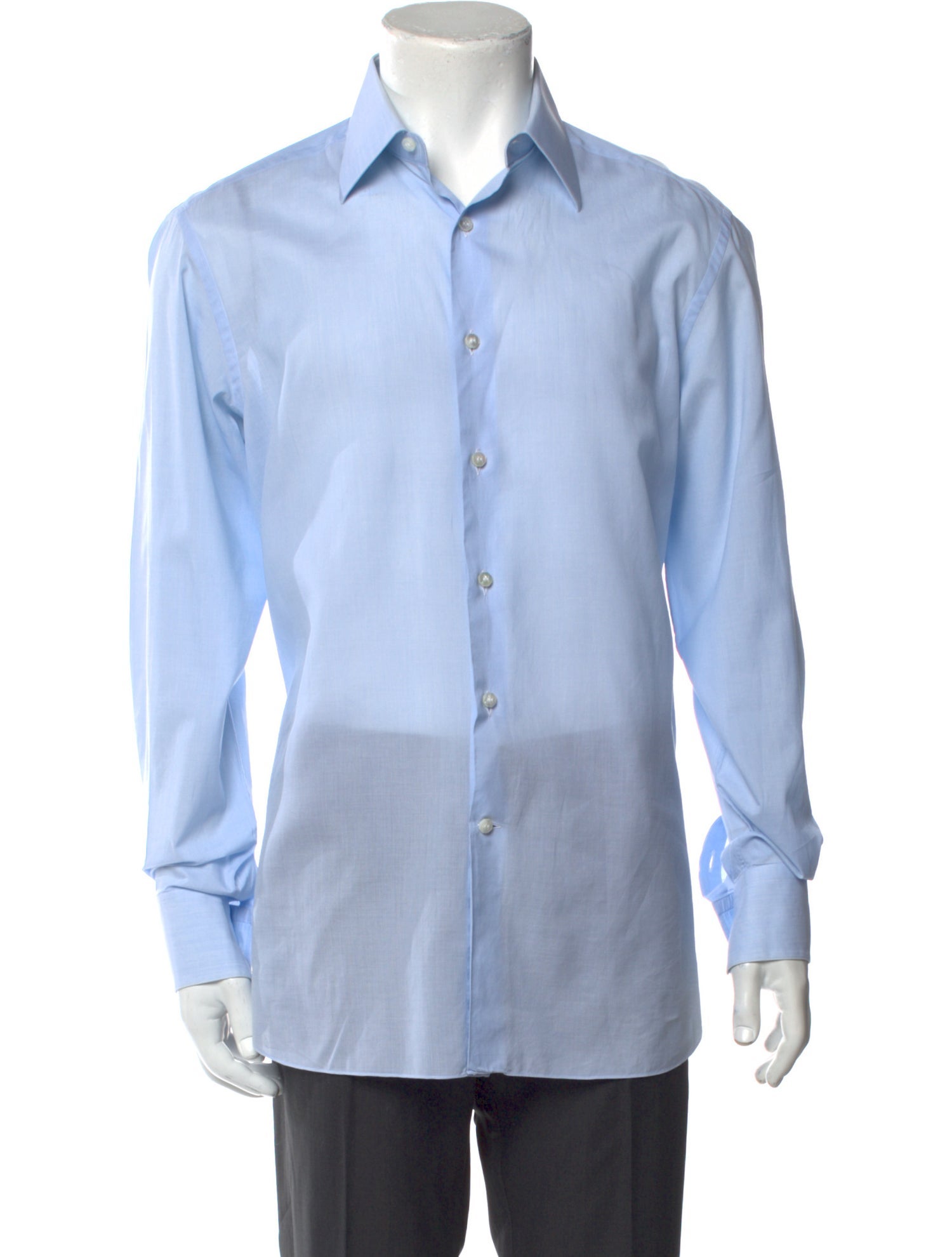 Stefano Ricci Long Sleeve Dress Shirt - Blue Dress Shirts, Clothing ...