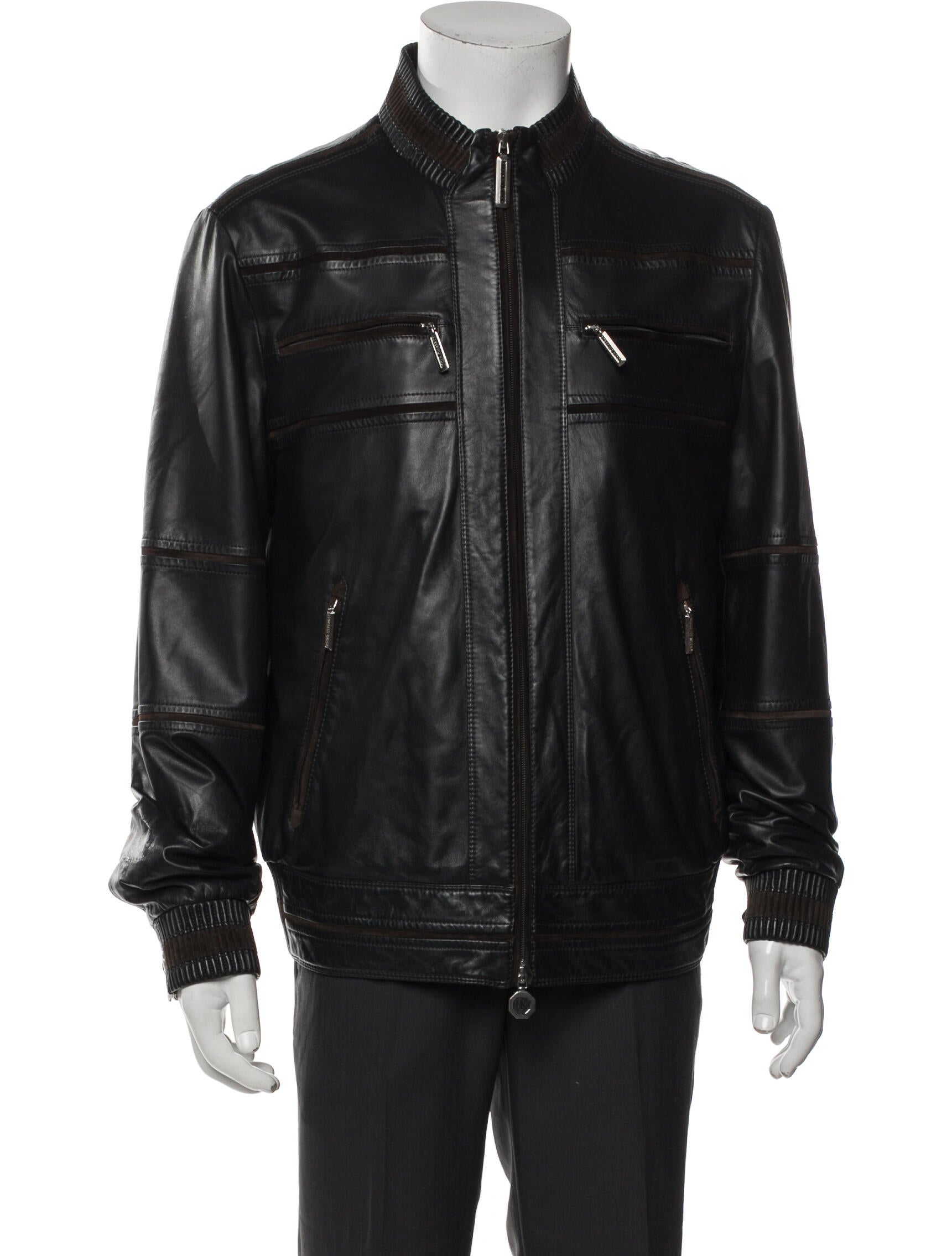 Stefano Ricci Moto Jacket - Black Outerwear, Clothing - RCC29168 | The ...