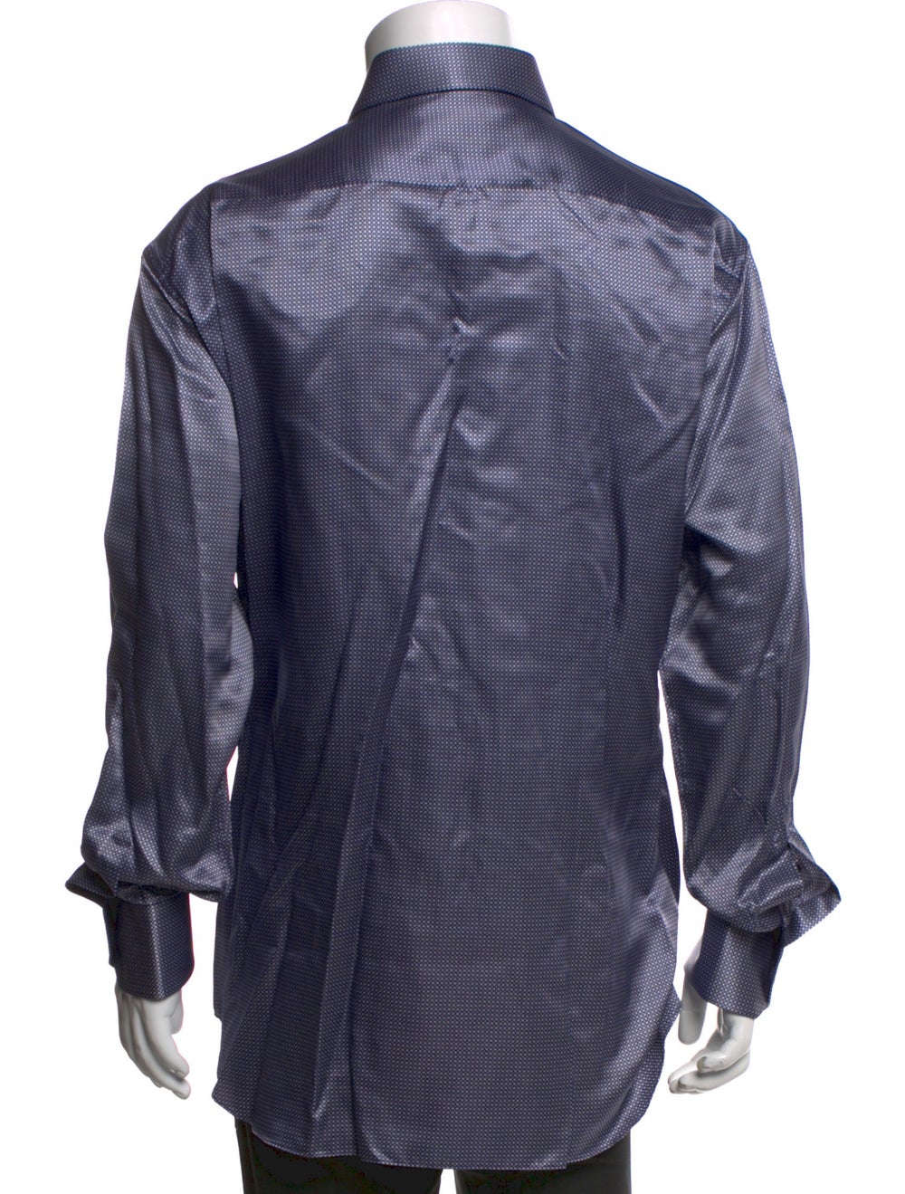 Stefano Ricci Silk Plaid Print Dress Shirt - Blue Dress Shirts ...