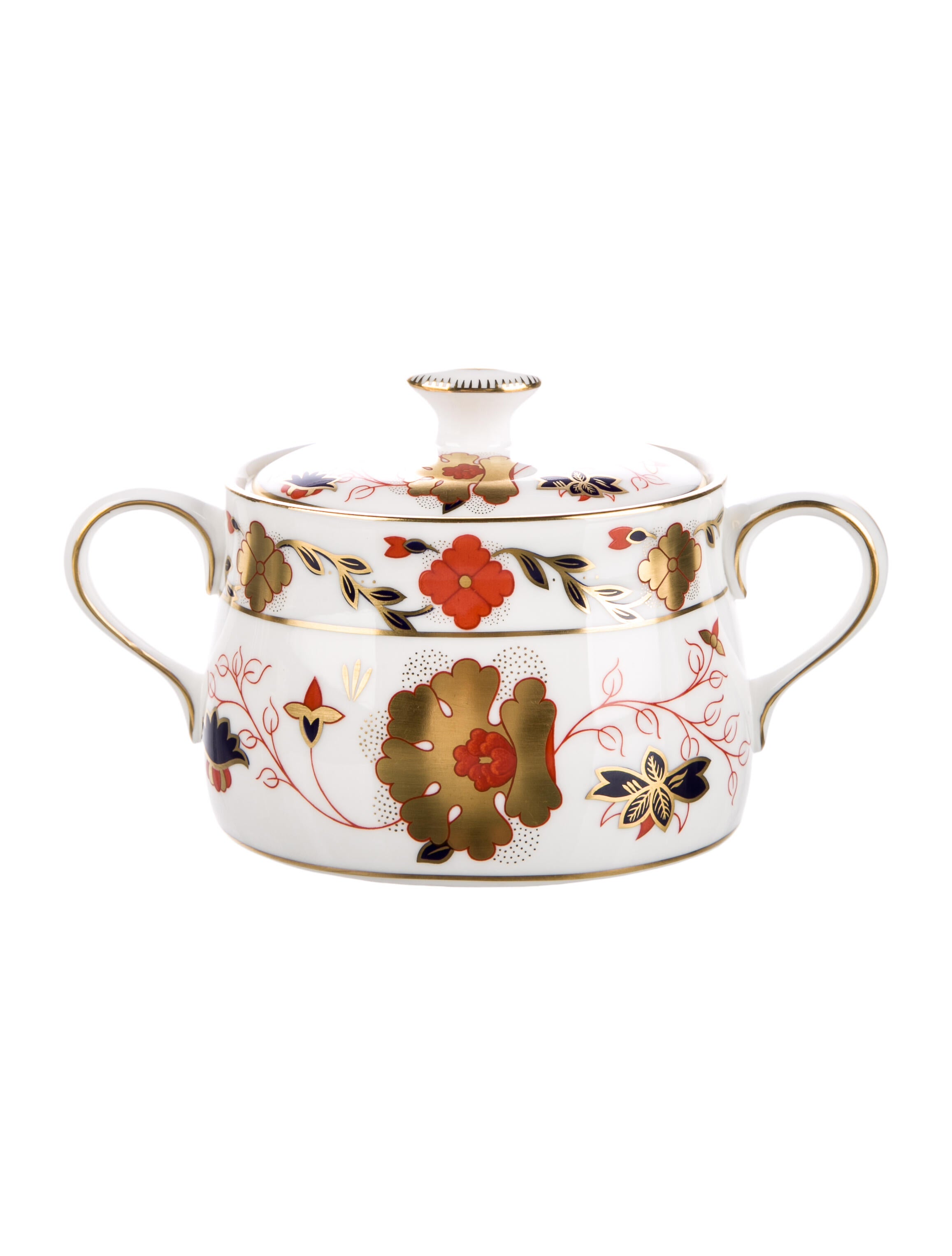 Royal Crown Derby 36-Piece Asian Rose Tableware Set - Black, 36 pieces ...