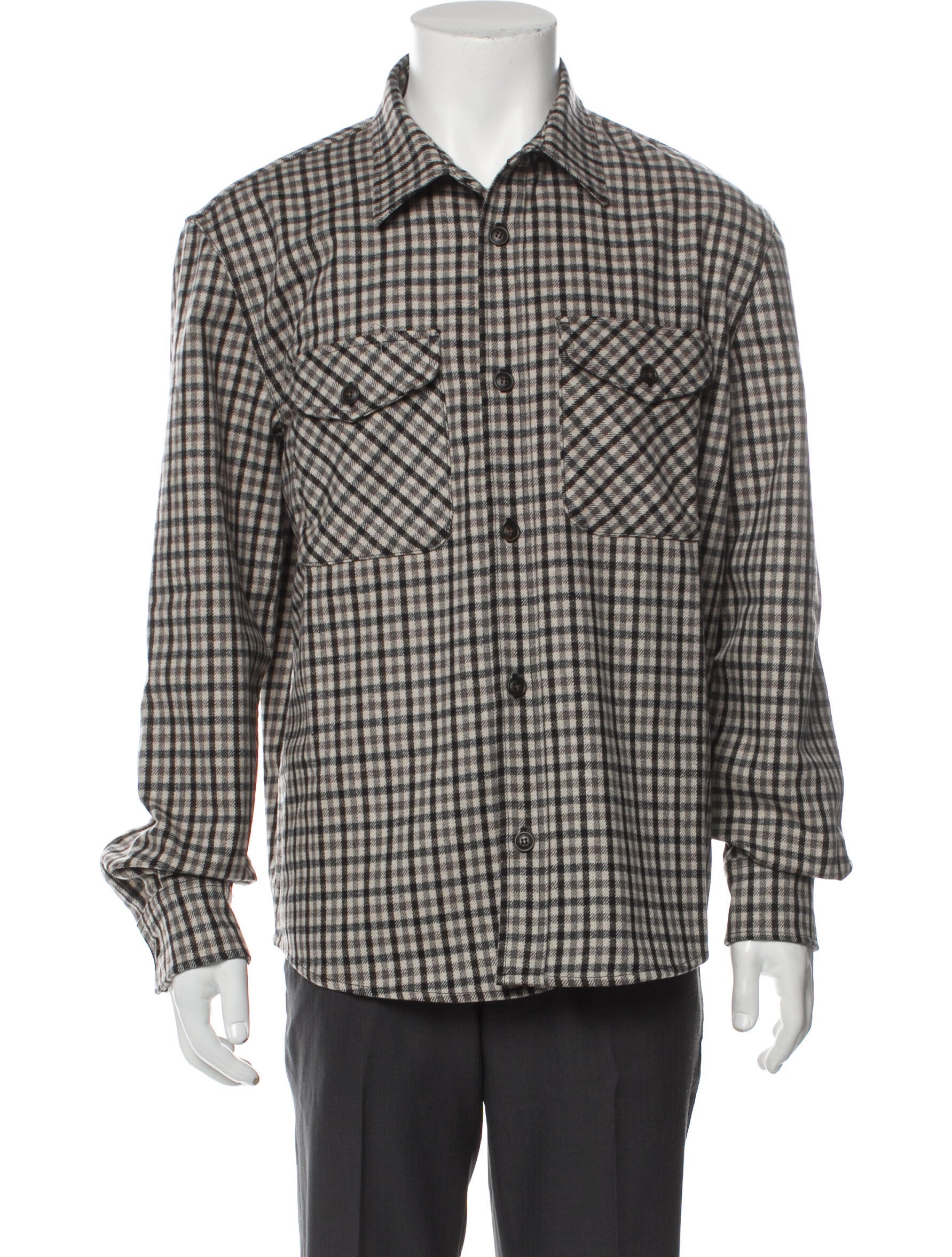 Woolrich Plaid Print Trucker Jacket w/ Tags - Neutrals Outerwear ...
