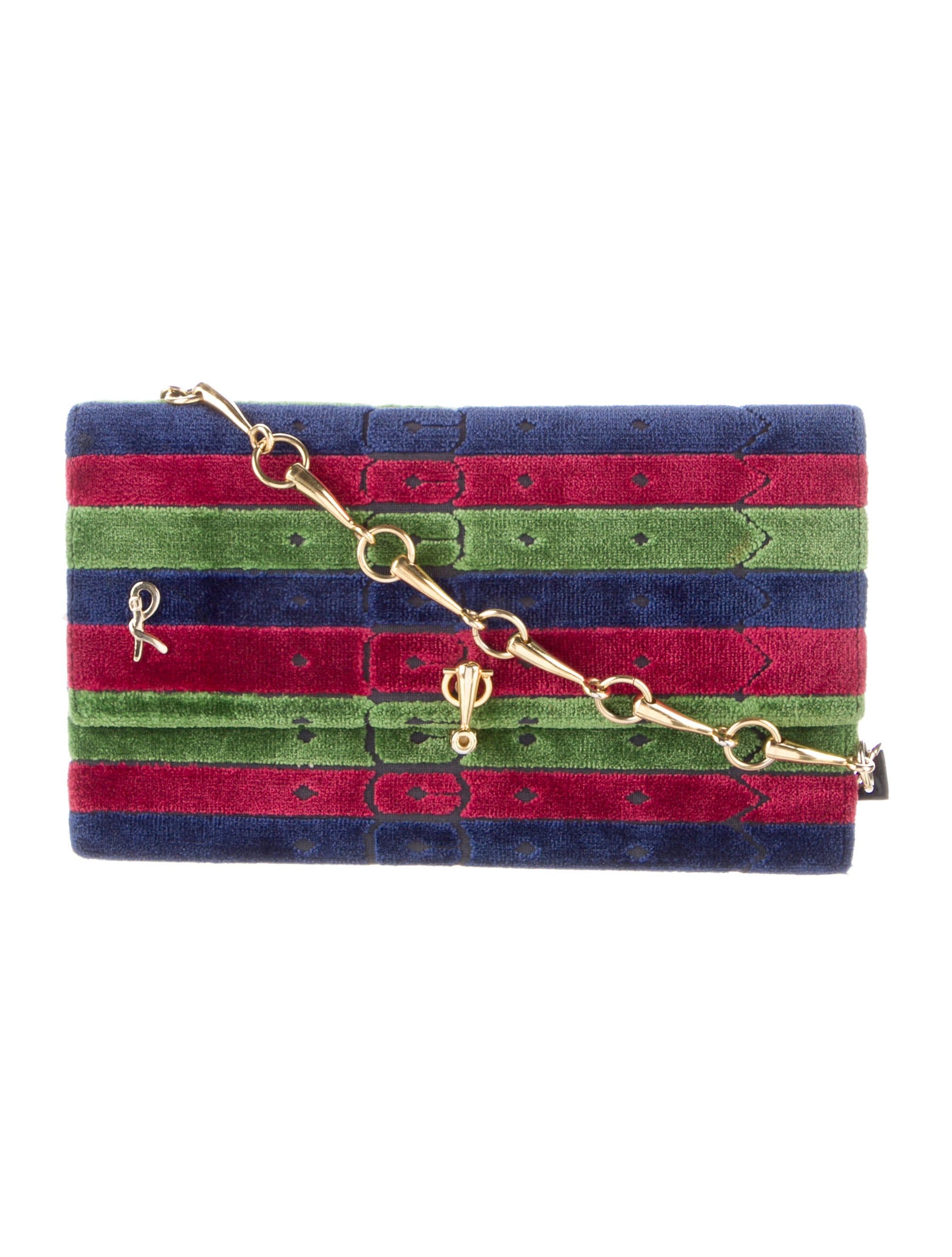 Roberta di Camerino Pattern Terry Cloth Shoulder Bag - Blue Shoulder ...