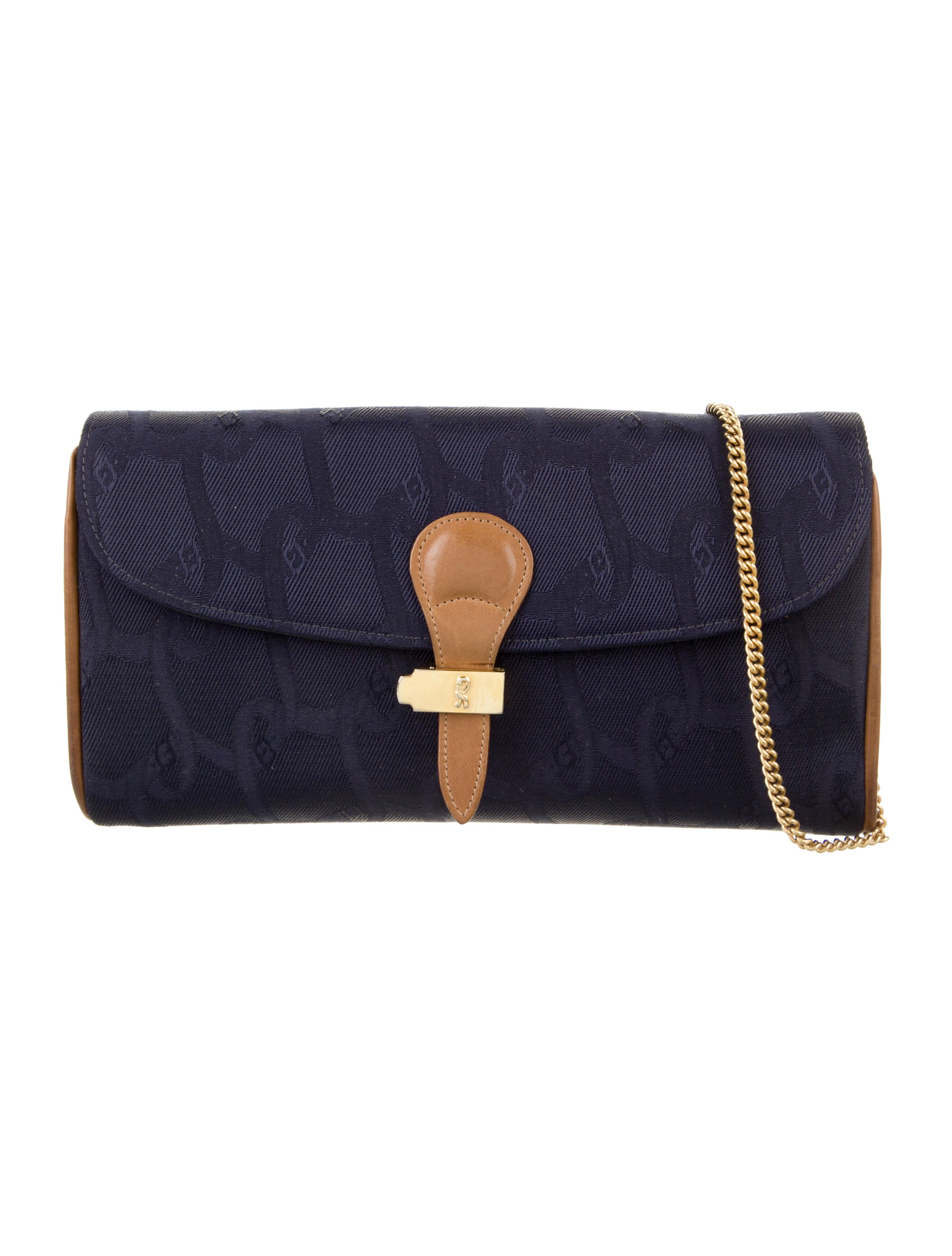 Roberta di Camerino Leather Trimmed Nylon Crossbody Bag - Blue ...