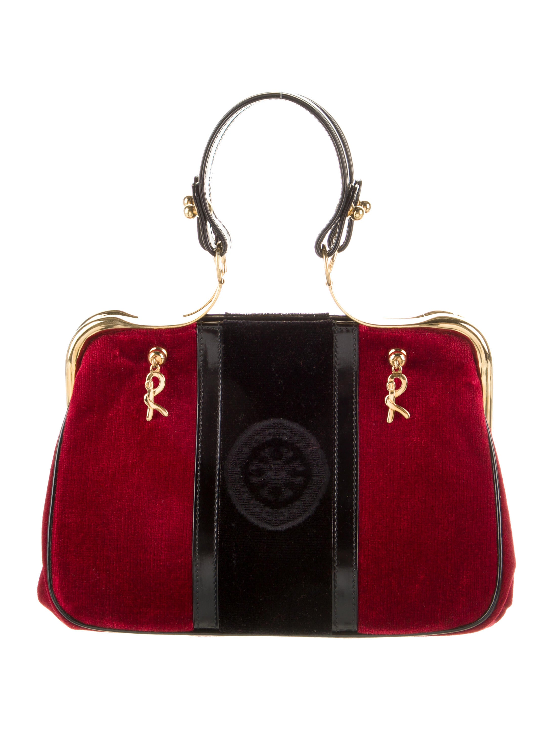 Roberta di Camerino Velvet Handle Bag - Red Handle Bags, Handbags ...