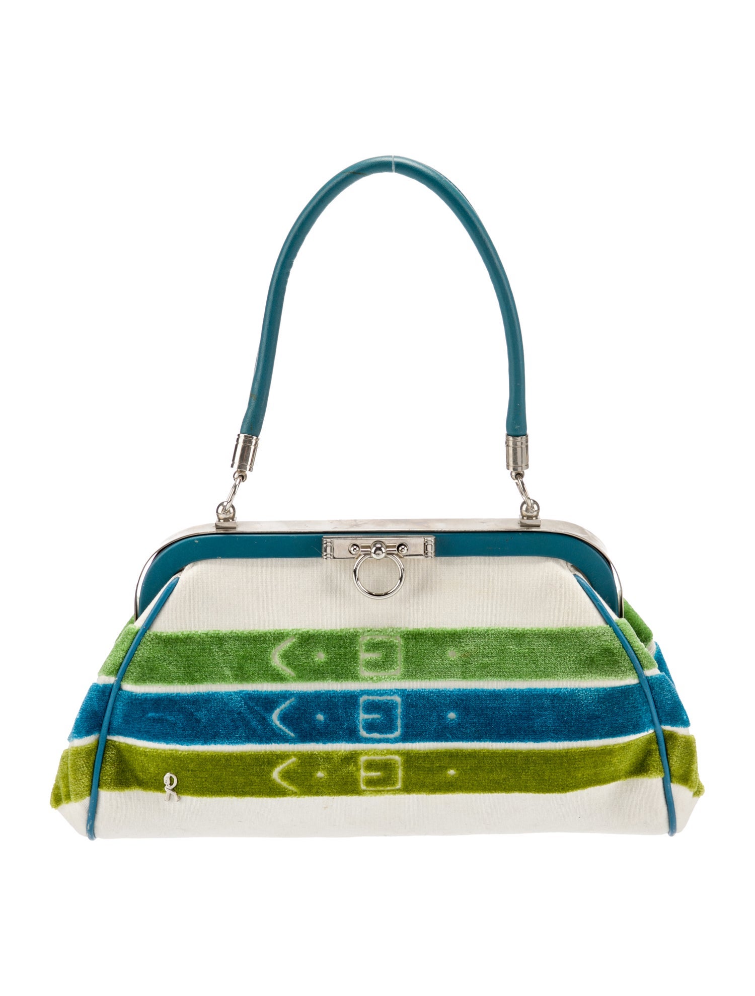 Roberta di Camerino Canvas Leather-Trimmed Bag - Neutrals Handle Bags ...