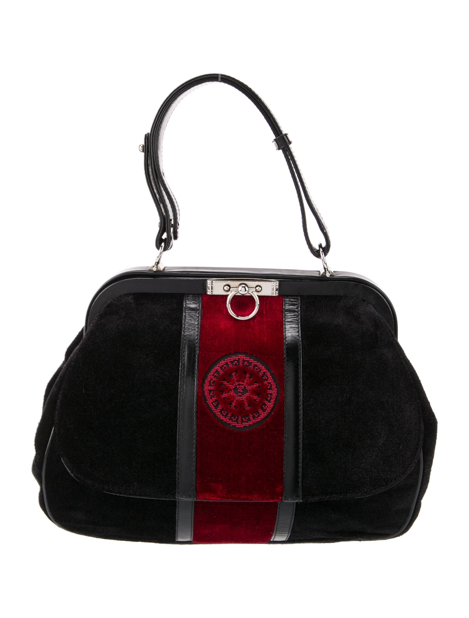Roberta di Camerino Terry Cloth Top Handle Bag - Black Handle Bags ...