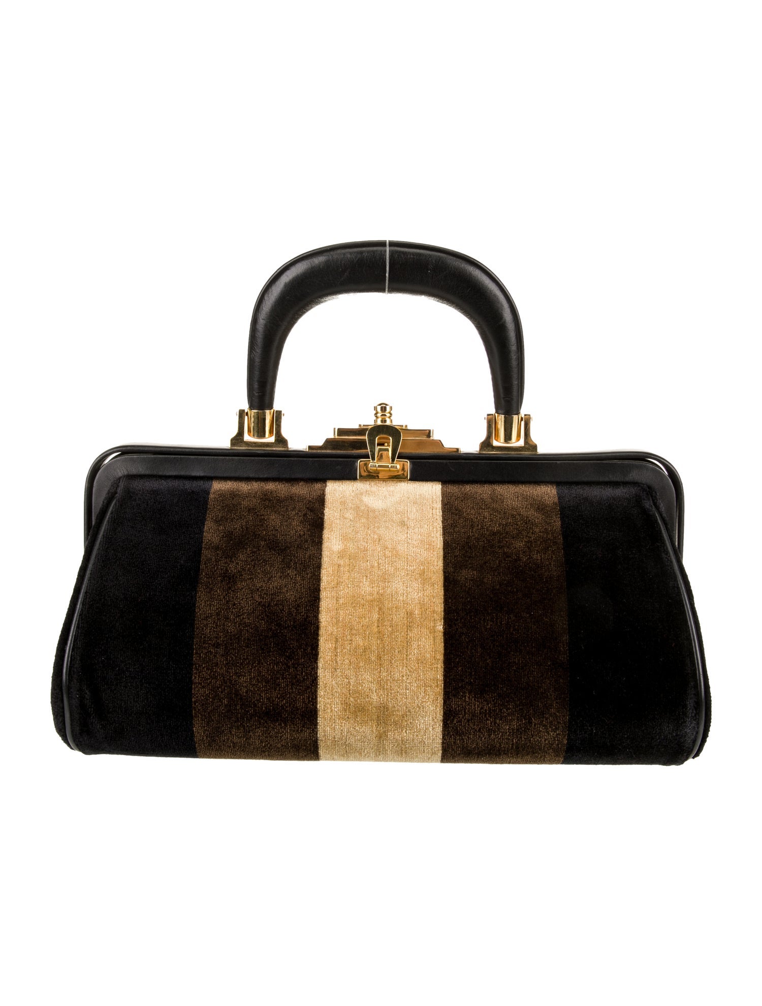 Roberta di Camerino Velvet Top Handle Bag - Black Handle Bags, Handbags ...