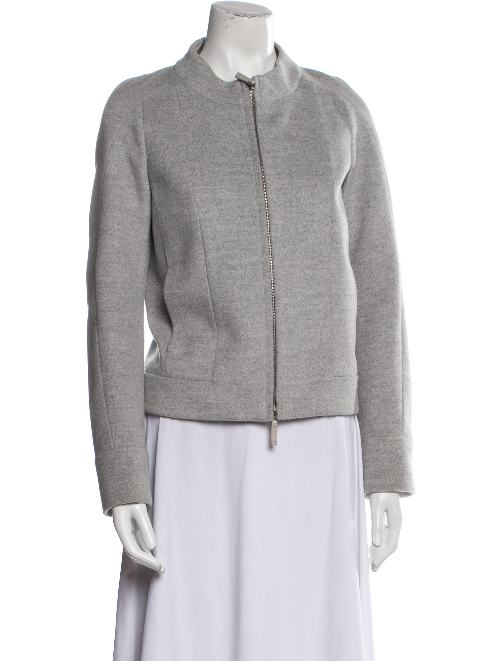 Reed Krakoff Virgin Wool Bomber Jacket - Grey Jackets, Clothing ...
