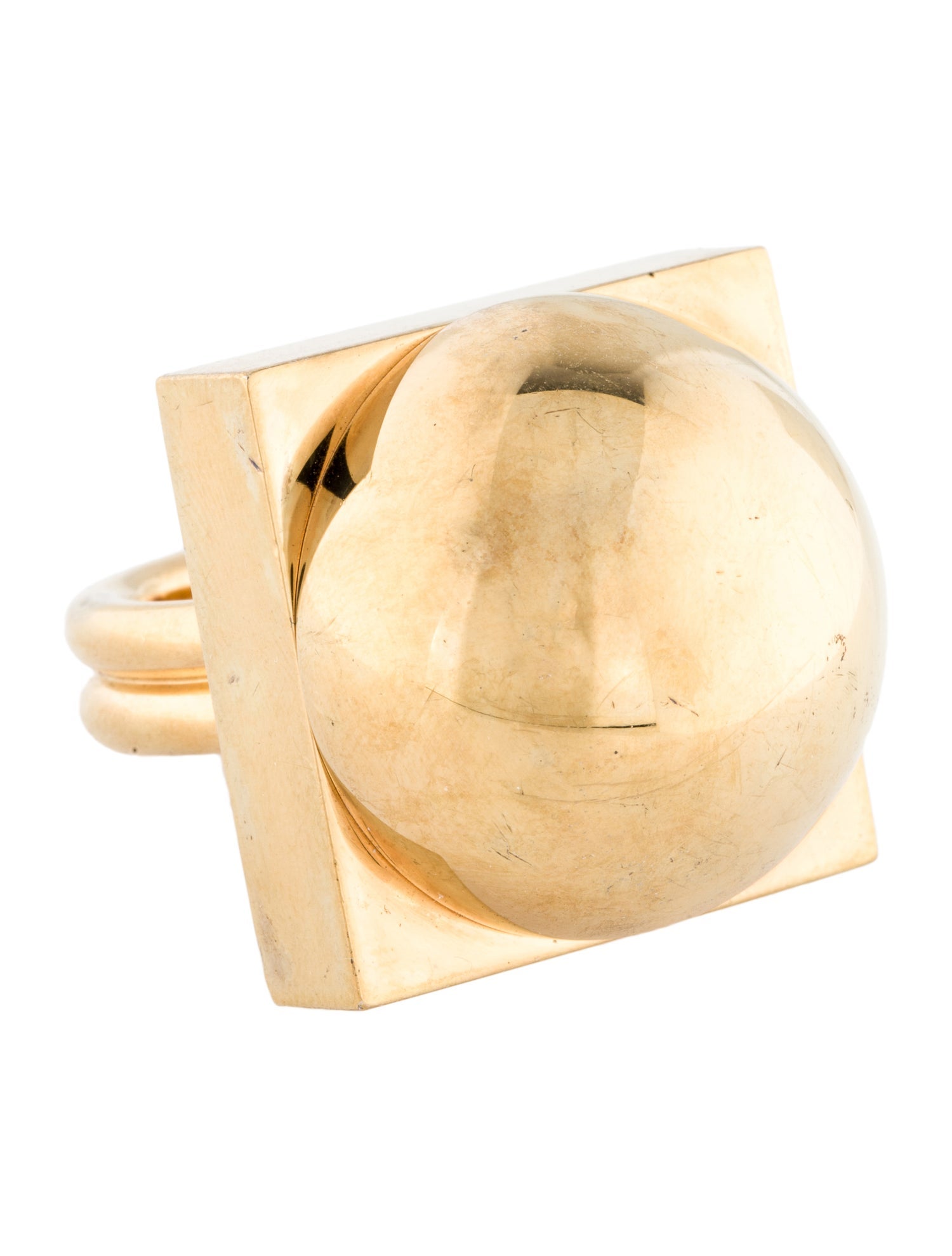 Reed Krakoff Geometric Dome Cocktail Ring - Gold-Tone Metal Cocktail Ring, Rings - REE47617 ...