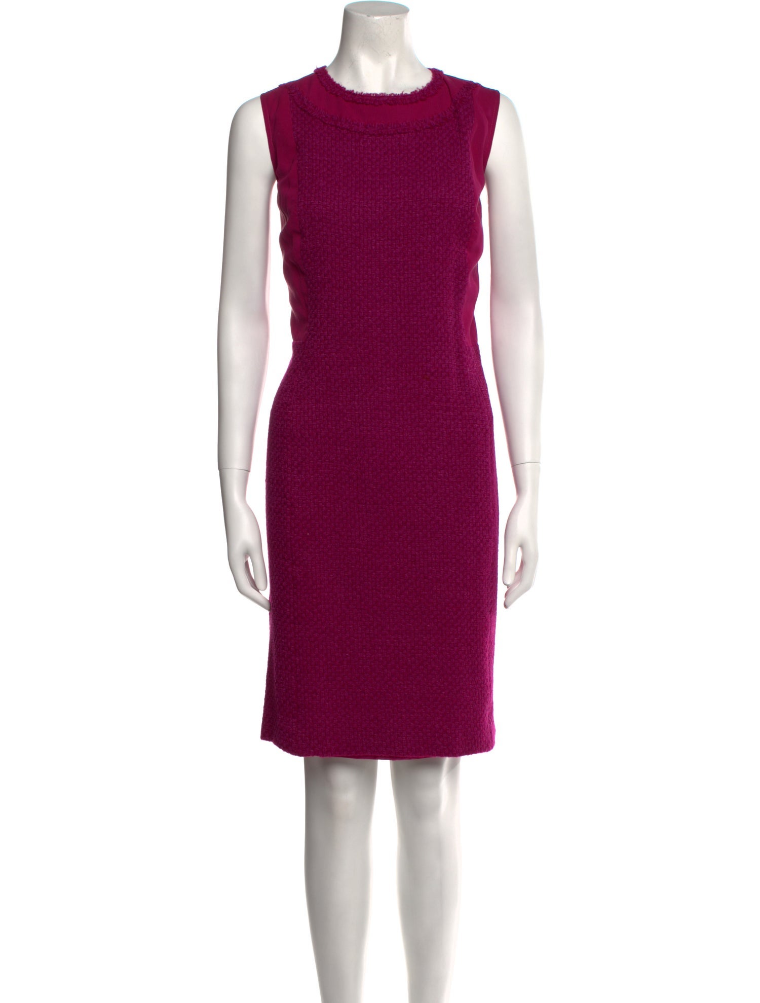 Rena Lange Crew Neck Knee-Length Dress - Purple Dresses, Clothing ...