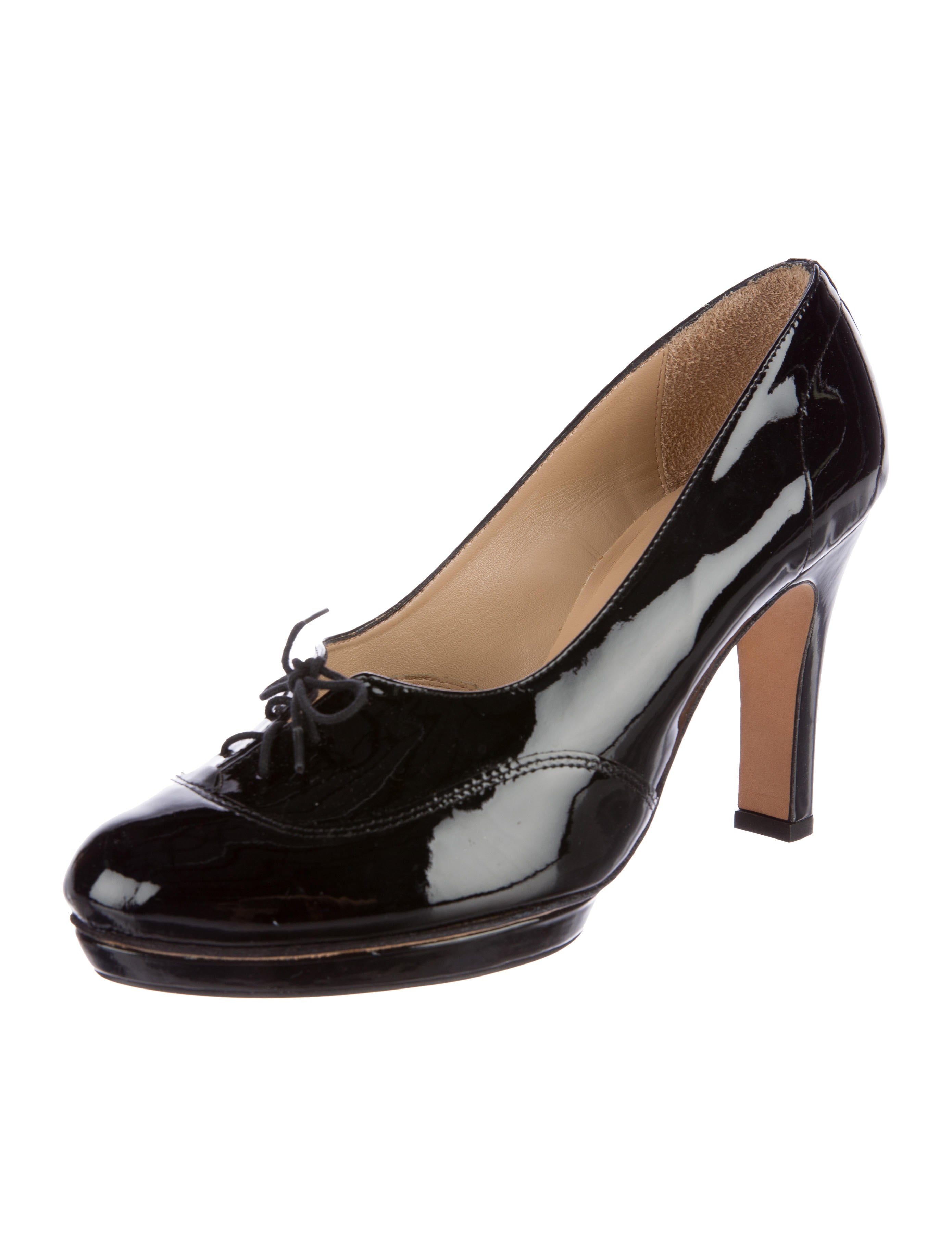 Repetto Patent Leather Round-Toe Pumps - Black Pumps, Shoes - REP21031 ...