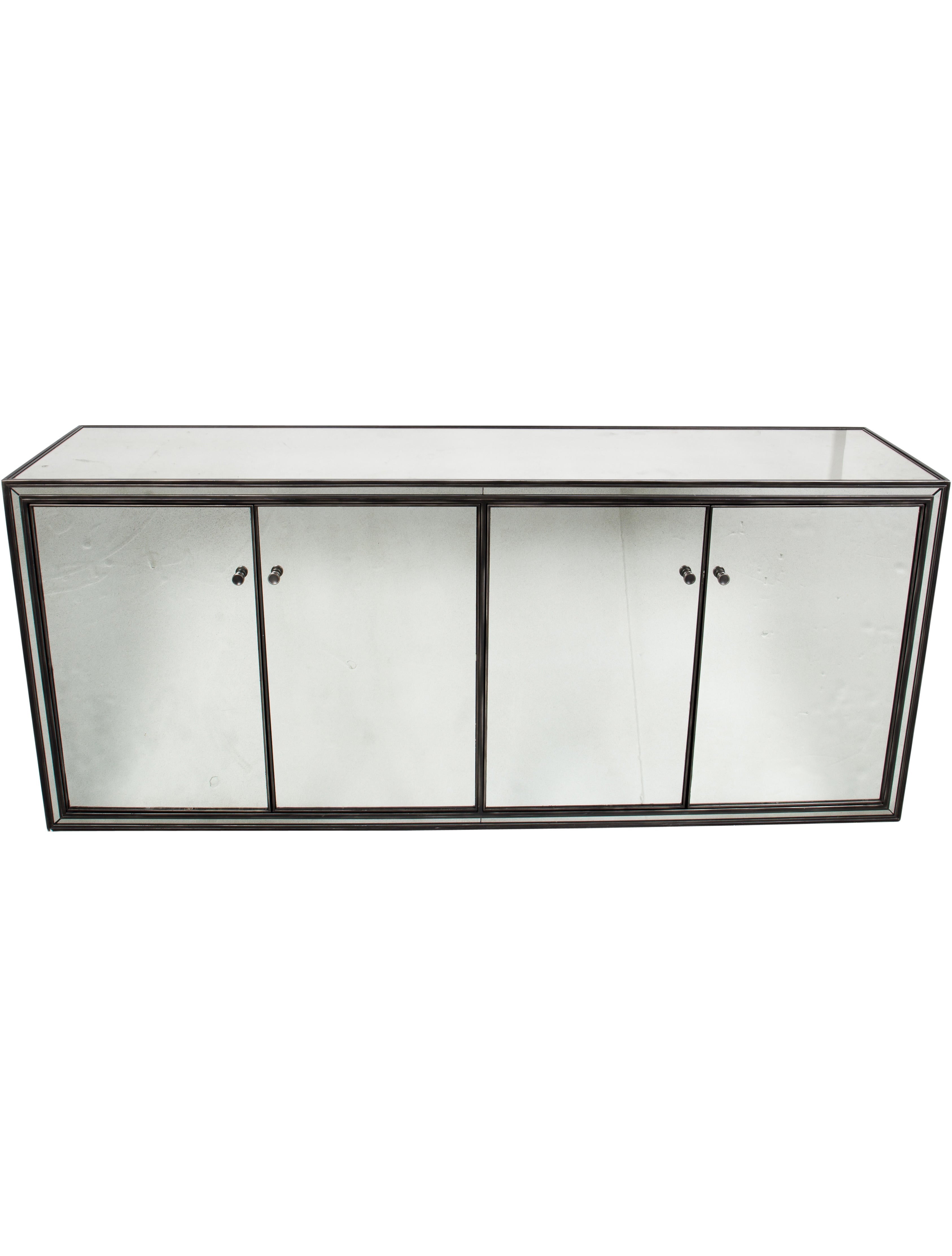 Restoration Hardware Strand Large Mirror Sideboard - Silver Shelving ...
