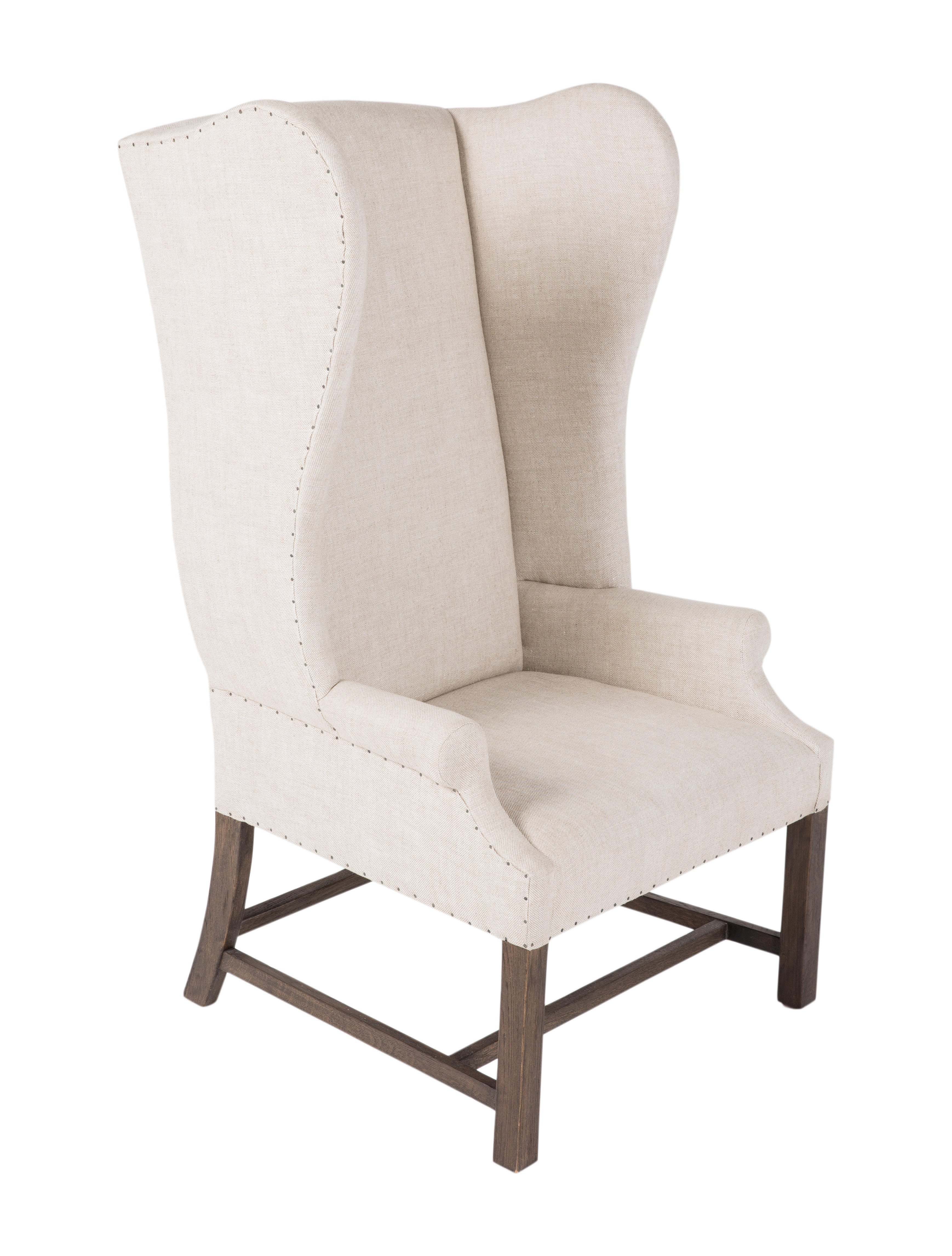 Restoration Hardware Upholstered Wingback Chair - Neutrals, 1 pieces ...