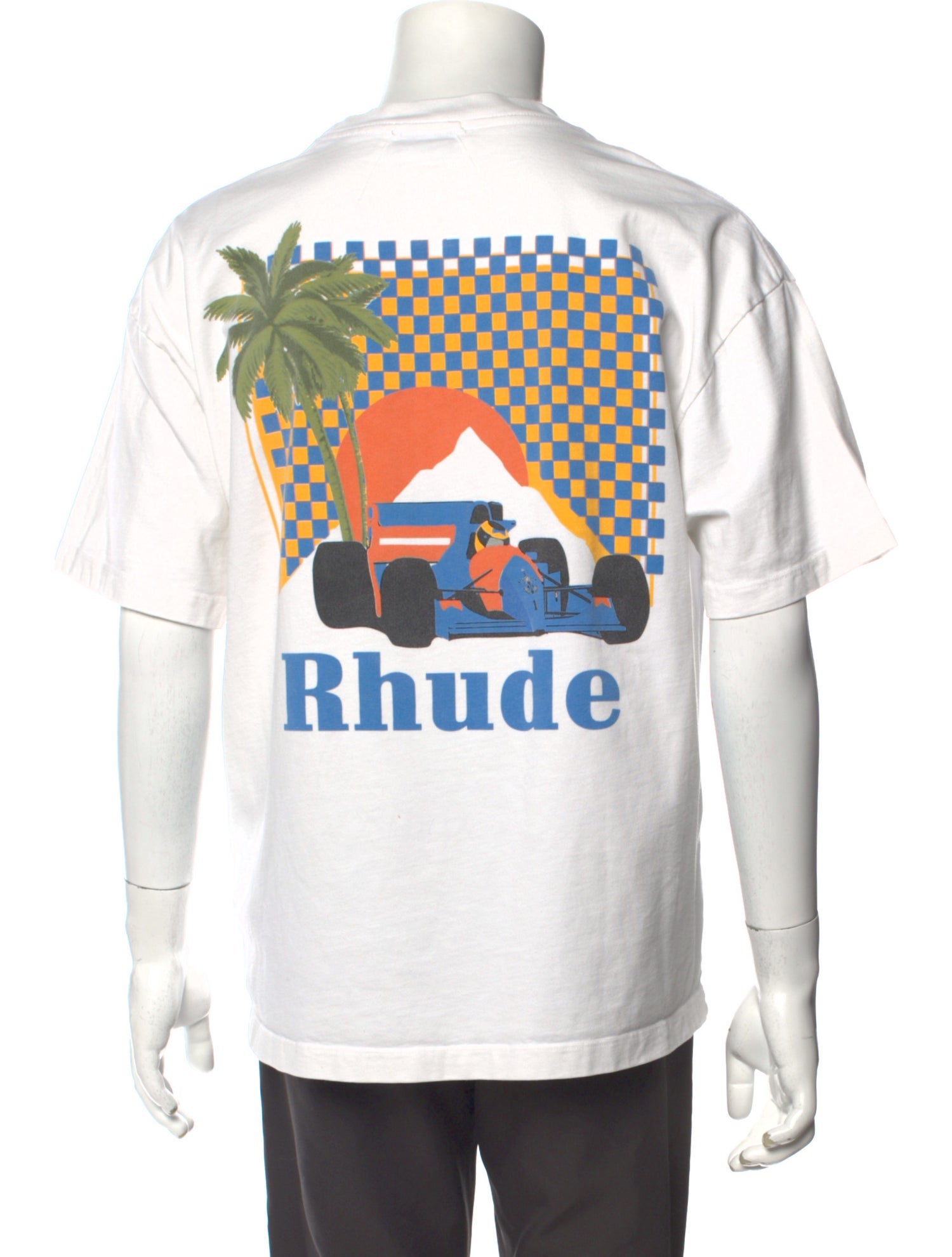 RHUDE Graphic Print Crew Neck T-Shirt - White T-Shirts, Clothing ...