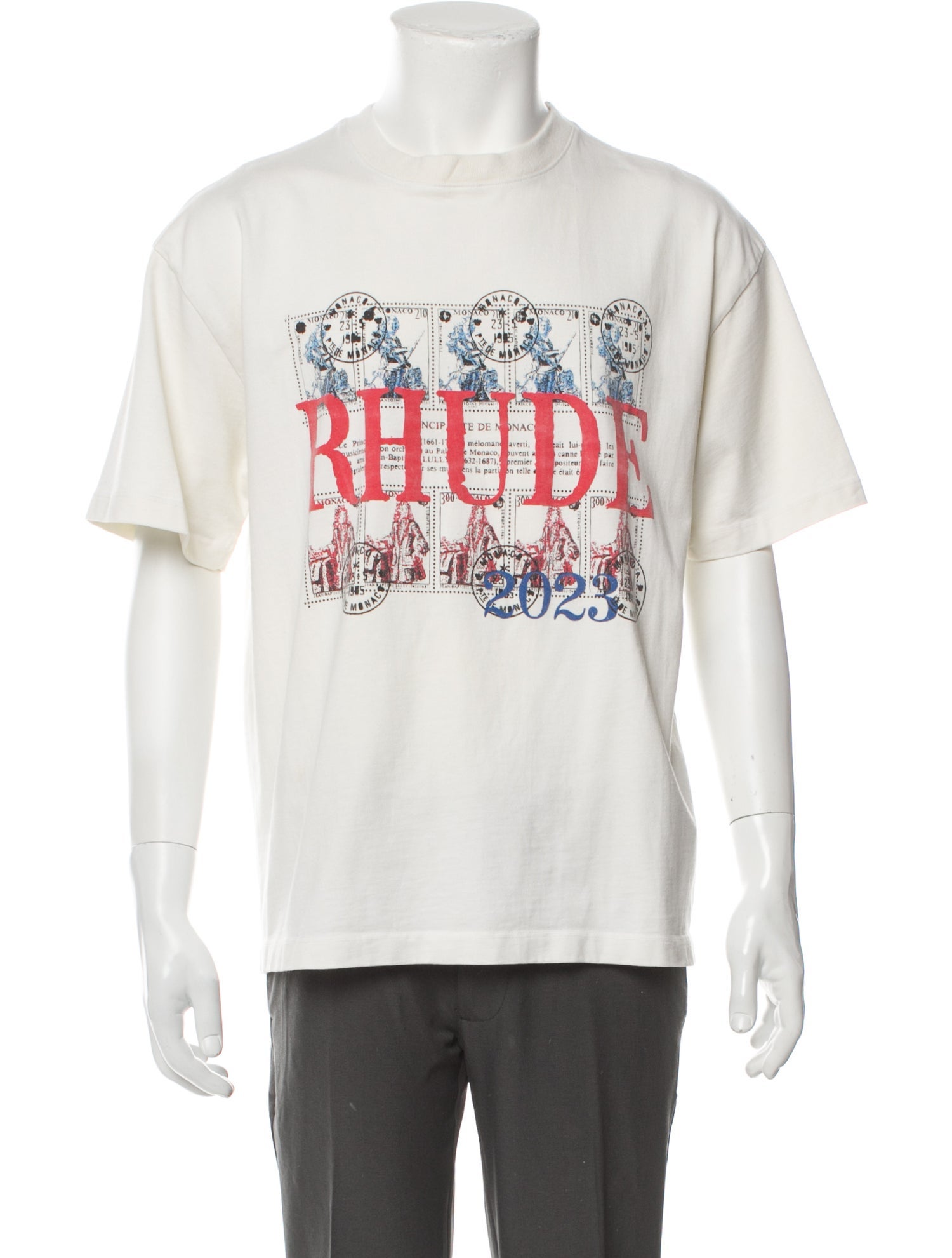 RHUDE Stamp Graphic Print T-Shirt - Neutrals T-Shirts, Clothing ...
