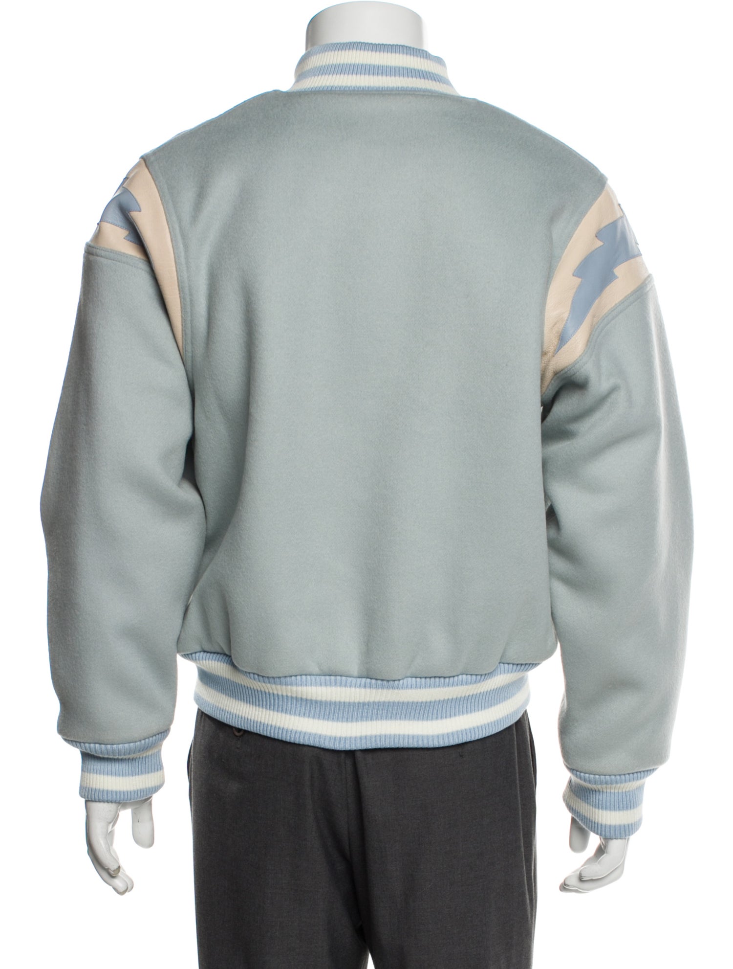 RHUDE Wool Striped Varsity Jacket - Blue Outerwear, Clothing ...