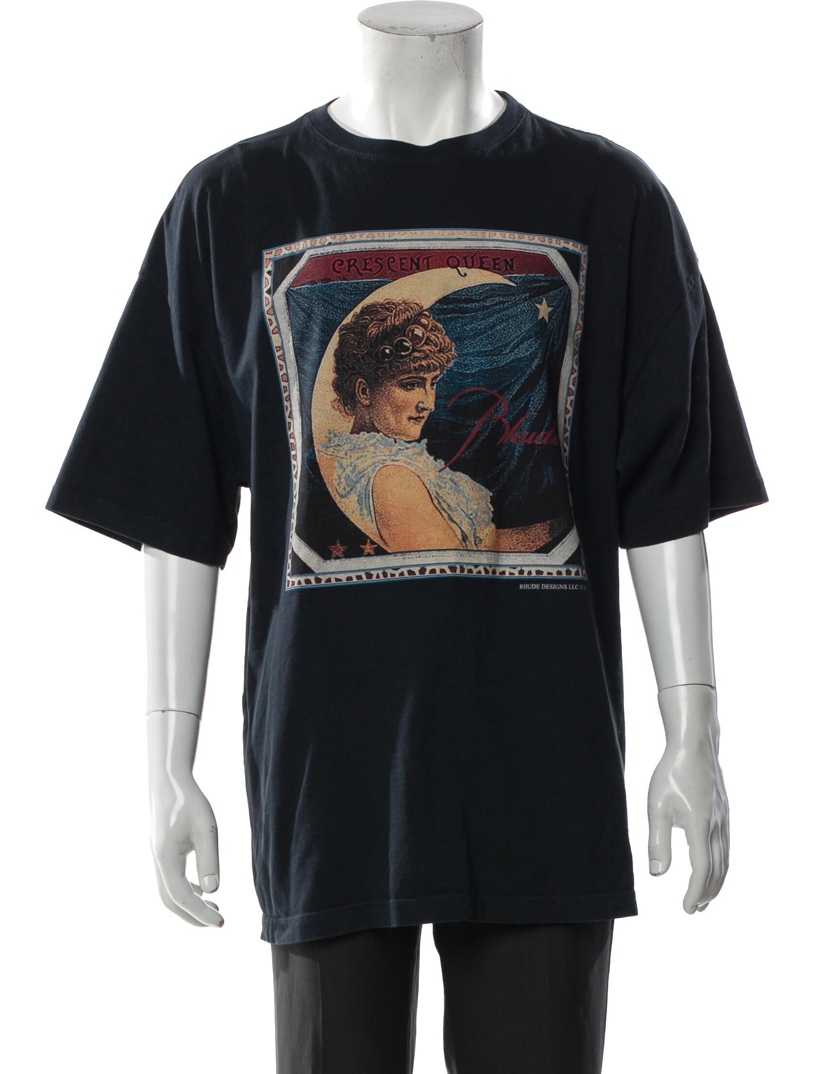 RHUDE Graphic Print Crew Neck T-Shirt - Blue T-Shirts, Clothing ...