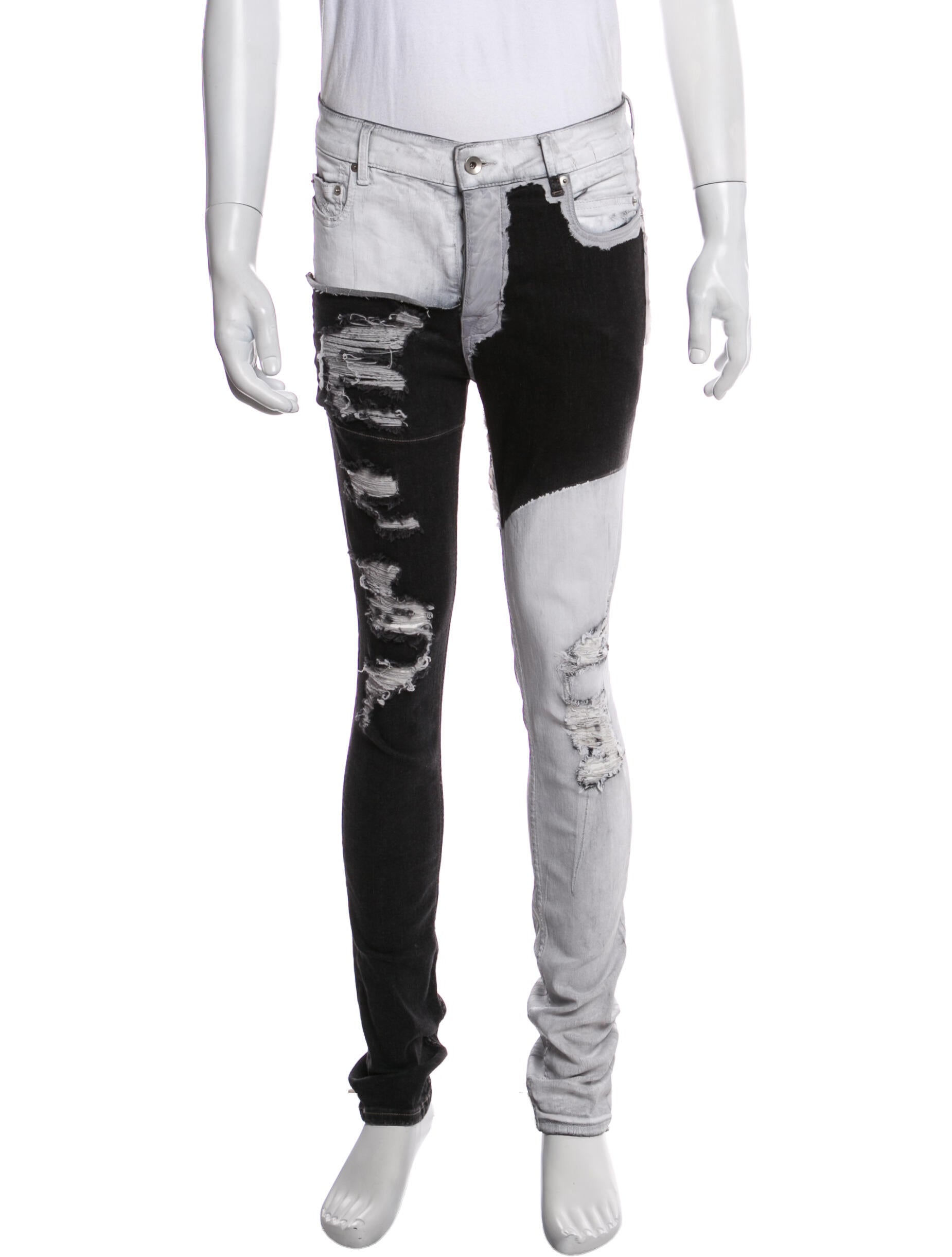 Rick Owens Skinny Jeans - Black, 9.75" Rise Jeans, Clothing - RIC68872 ...