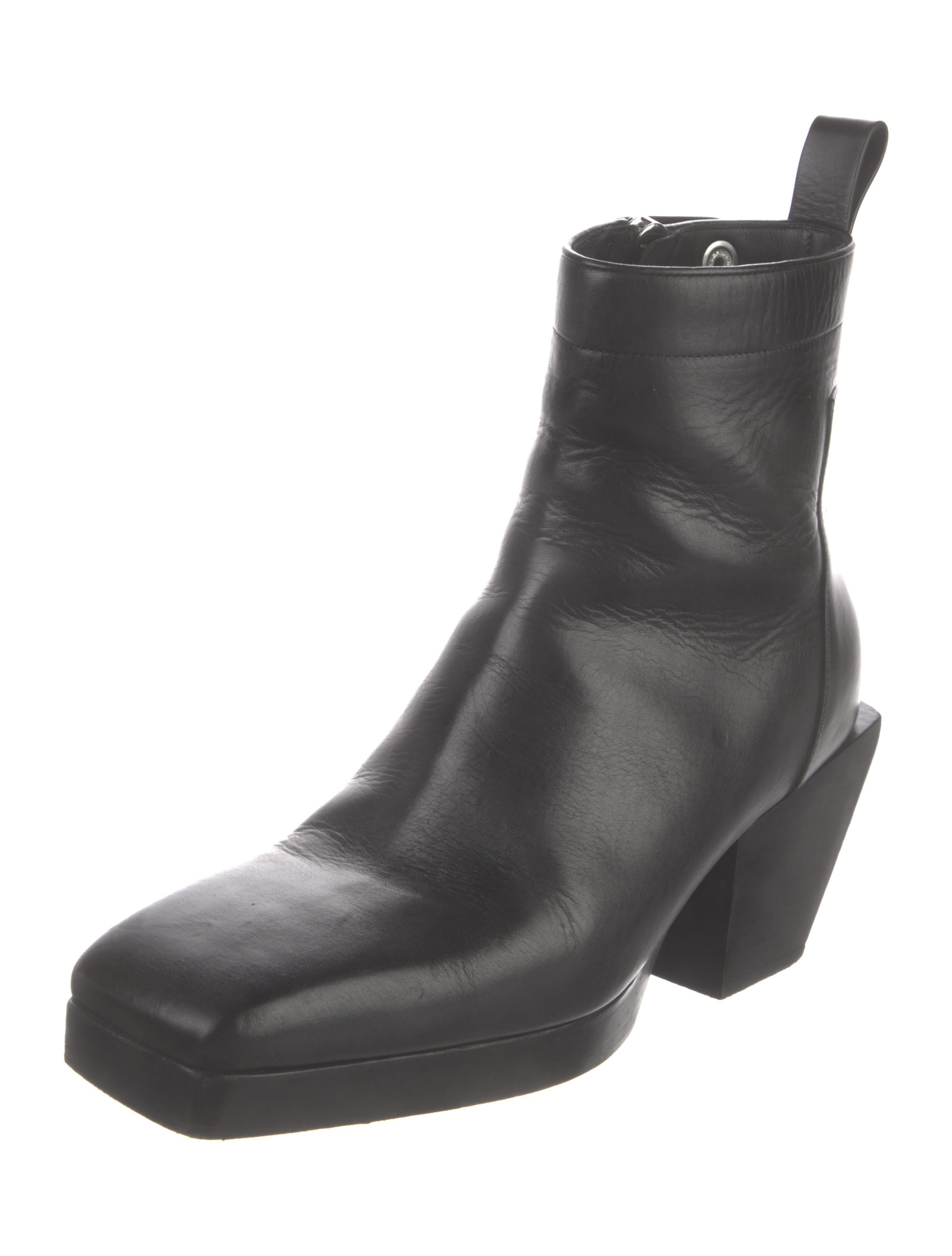Rick Owens Leather Boots - Black Boots, Shoes - RIC71627 | The RealReal