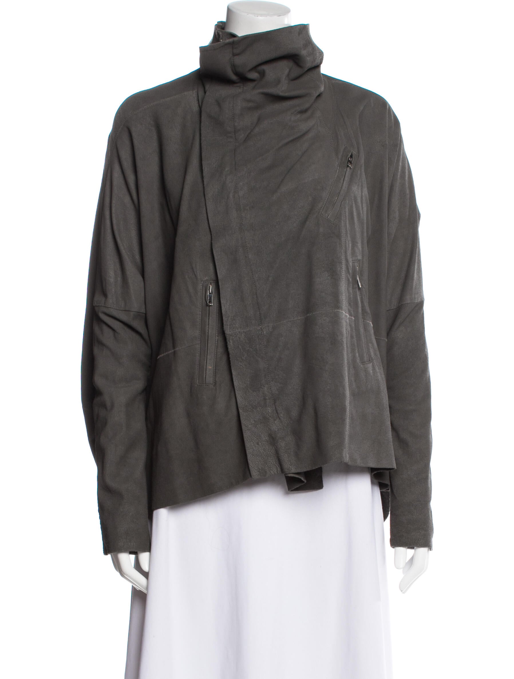 Prada 2022 Lamb Leather Utility Jacket - Black Jackets, Clothing ...