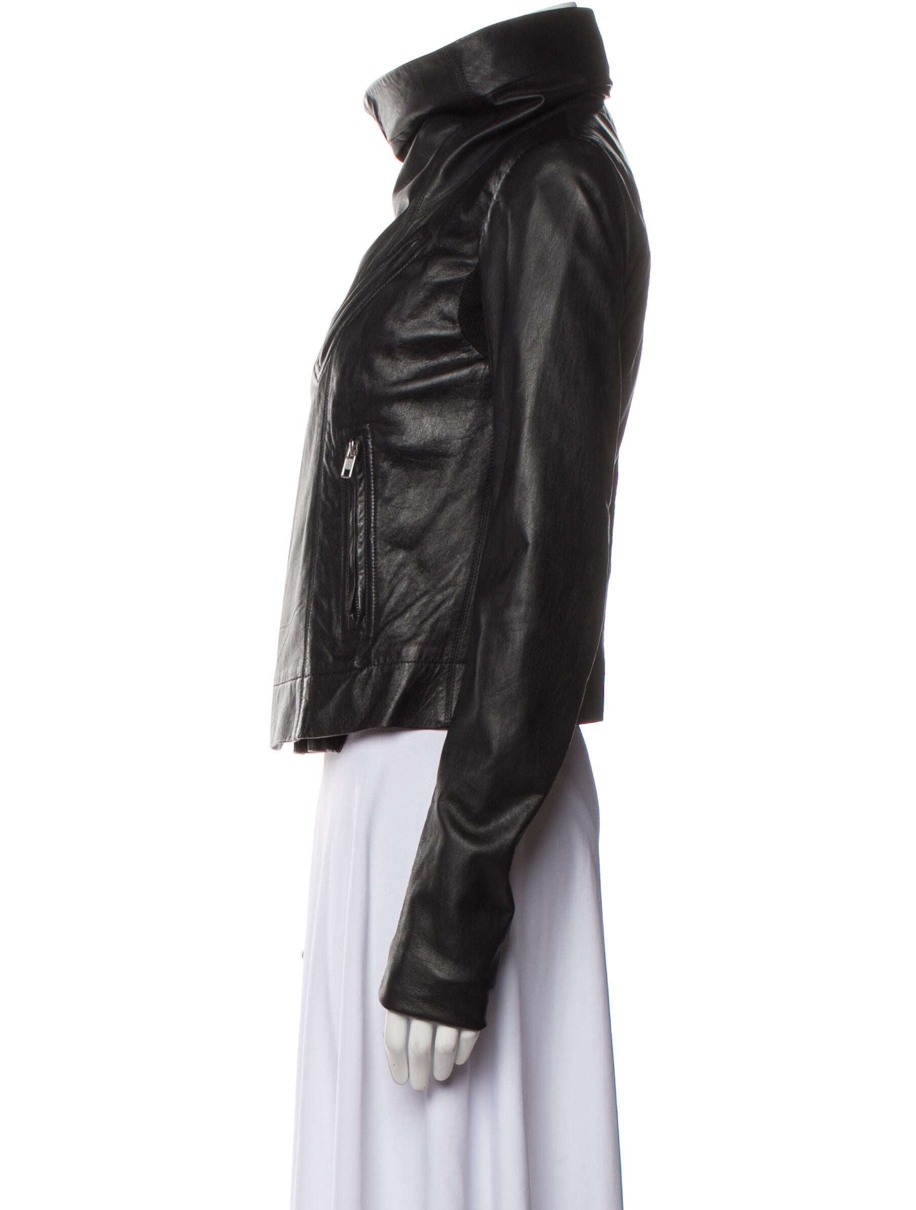 Rick Owens Lamb Leather Jacket - Green Jackets, Clothing - RIC81652 ...