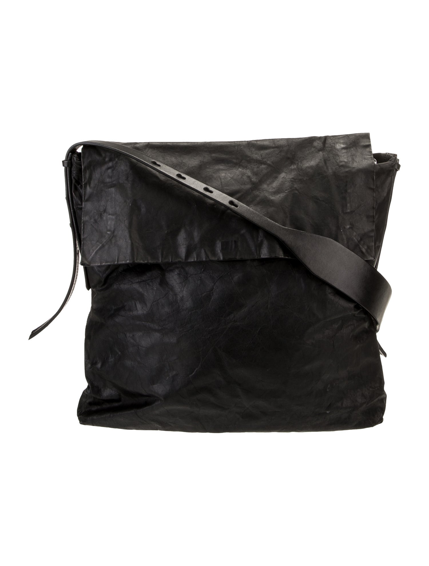 Rick Owens Leather Shoulder Bag - Black Shoulder Bags, Handbags ...