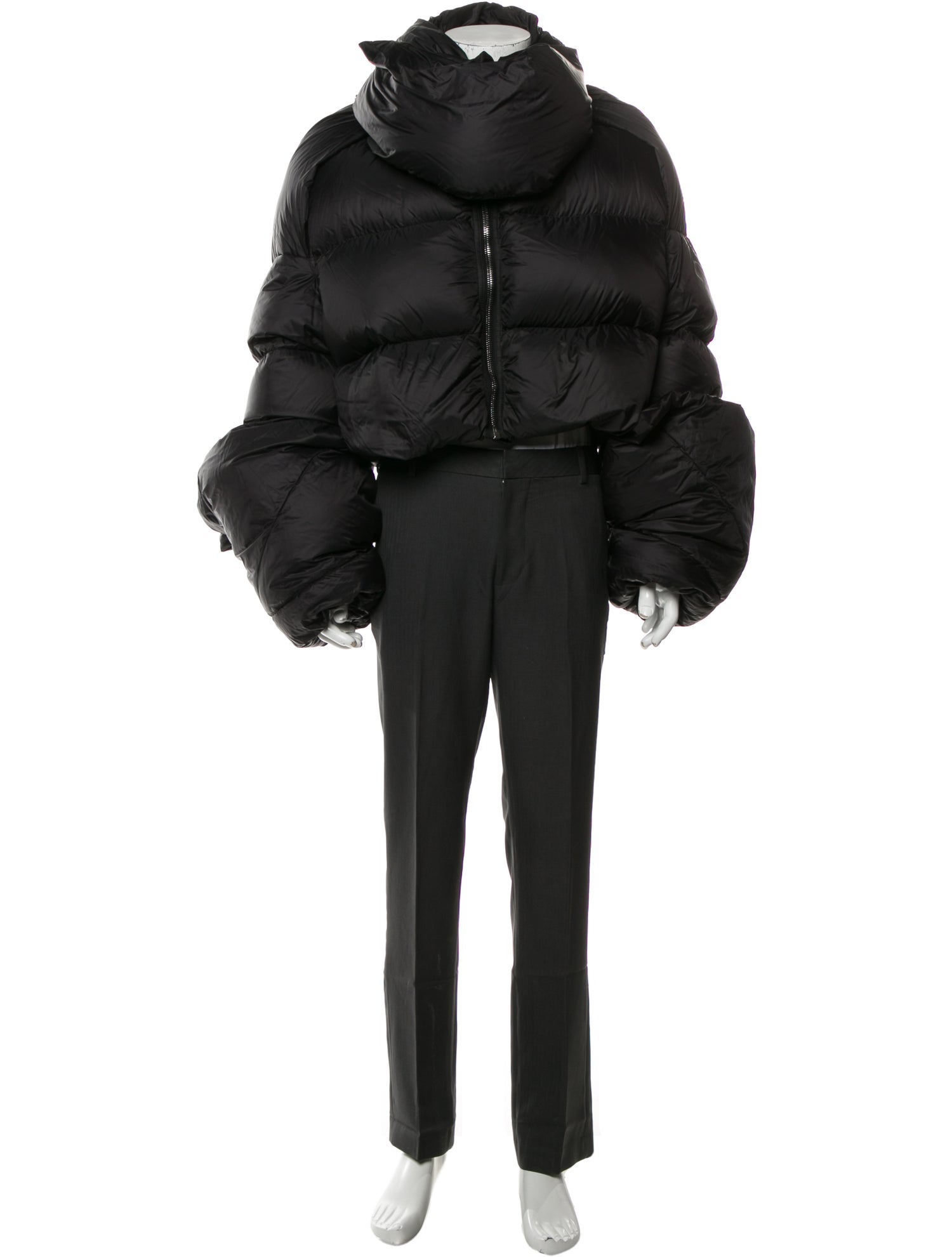 Rick Owens Puffer Coat w/ Tags - Black Outerwear, Clothing - RIC88380 ...
