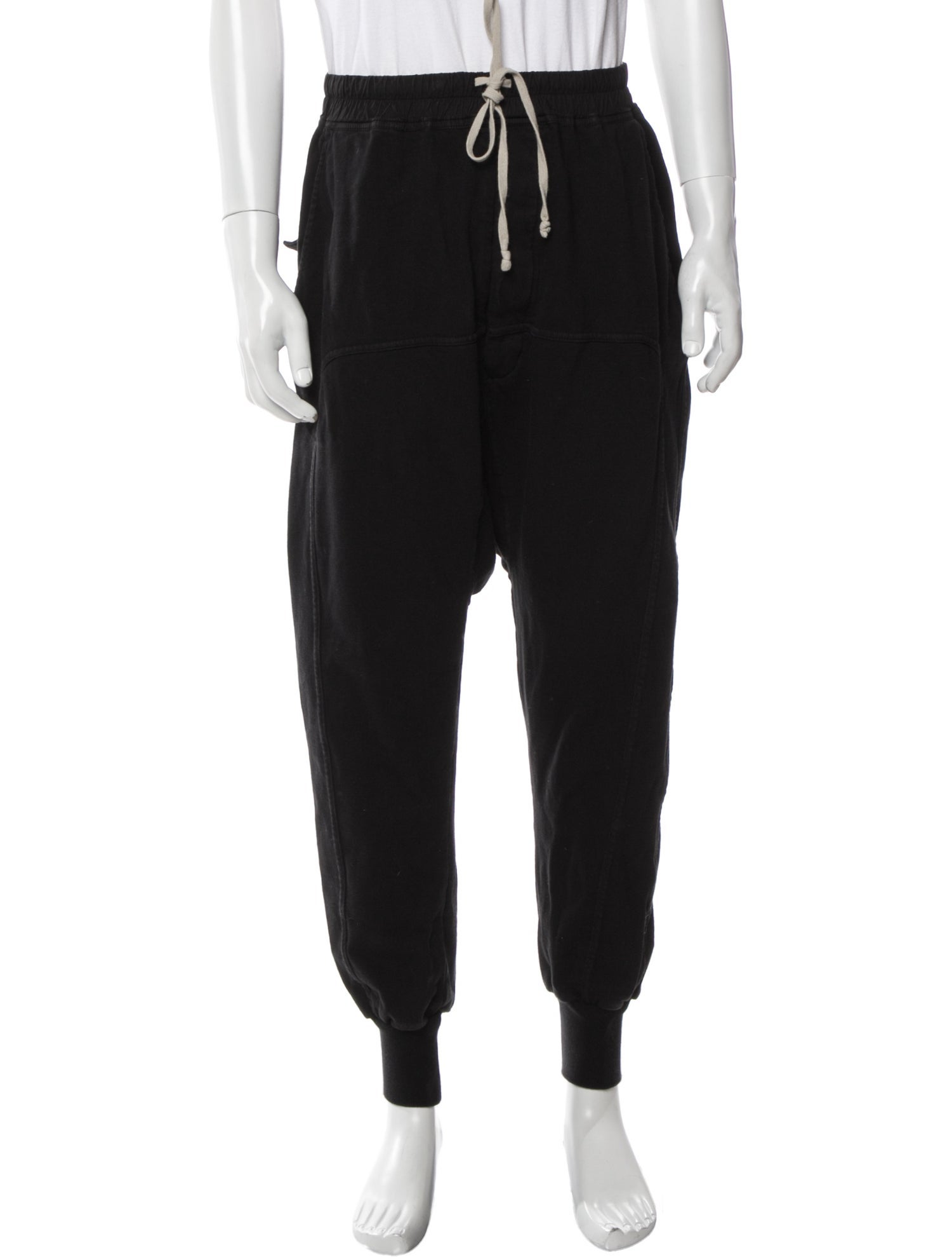 Rick Owens Joggers - Black, 13.75" Rise Pants, Clothing - RIC89933 ...