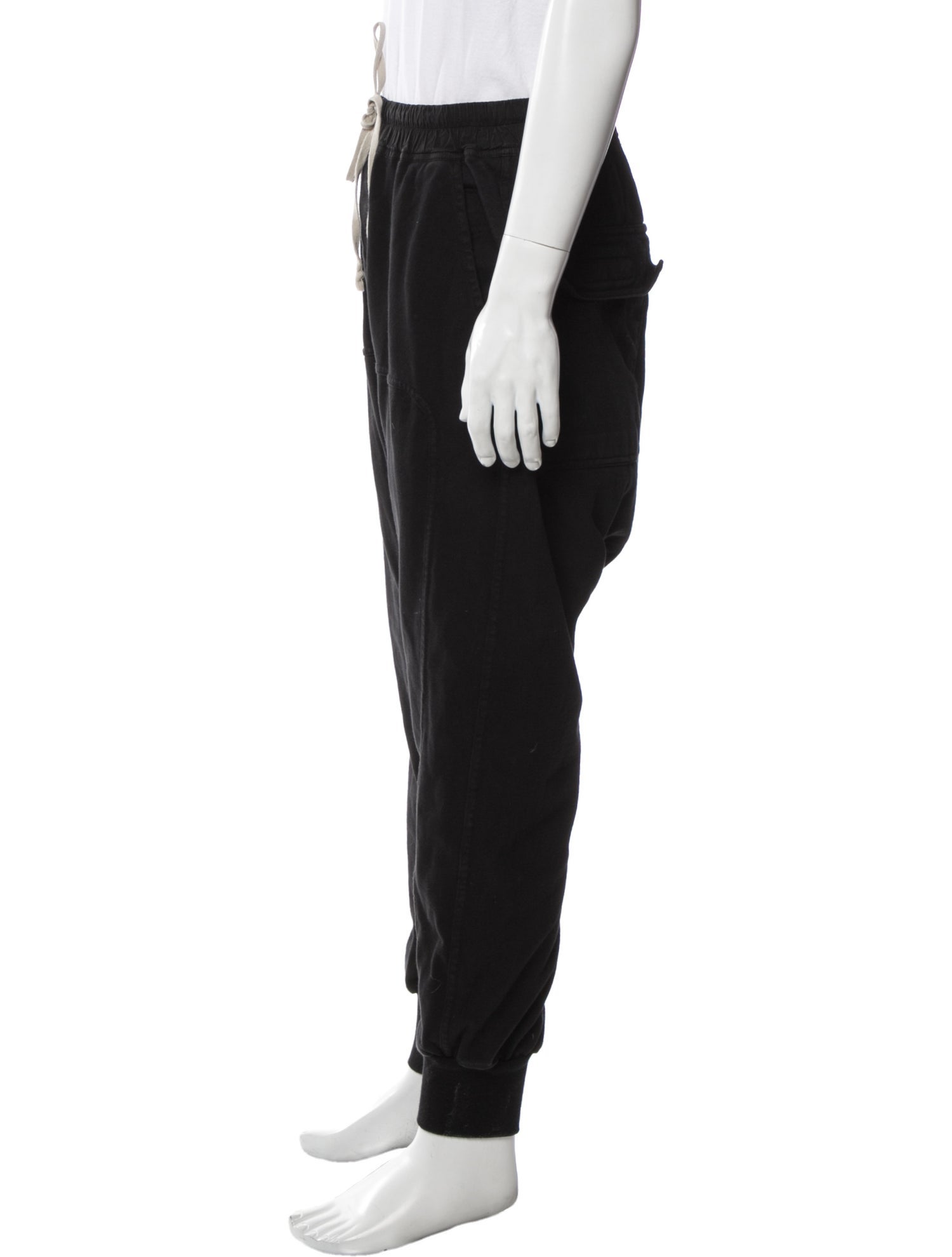 Rick Owens Joggers - Black, 13.75" Rise Pants, Clothing - RIC89933 ...