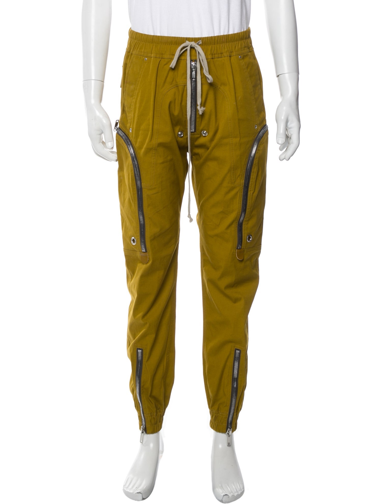 Rick Owens Graphic Print Joggers - Green, 12.25" Rise Pants, Clothing ...