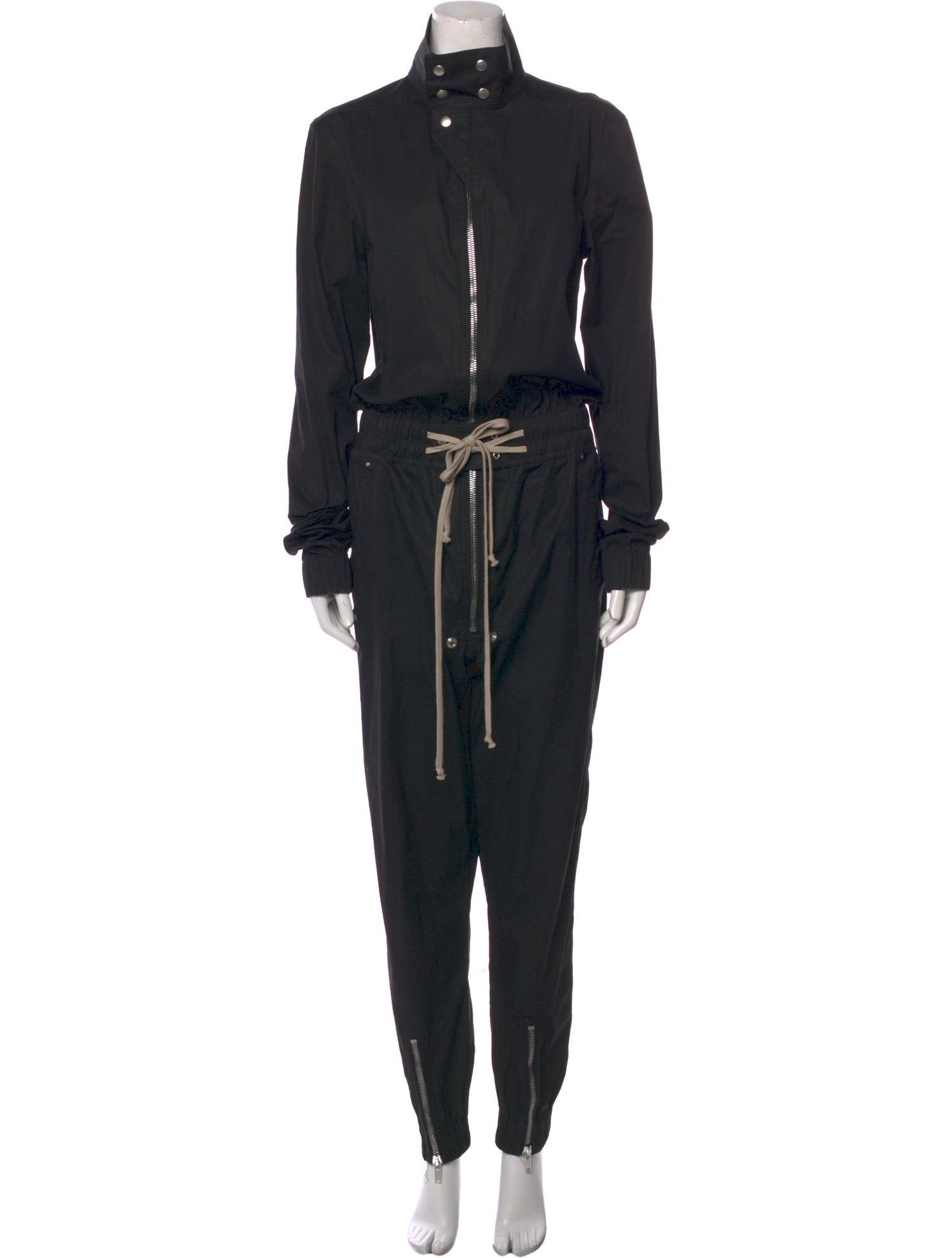 Rick Owens Turtleneck Jumpsuit - Black, 13.5" Rise Jumpsuits and ...