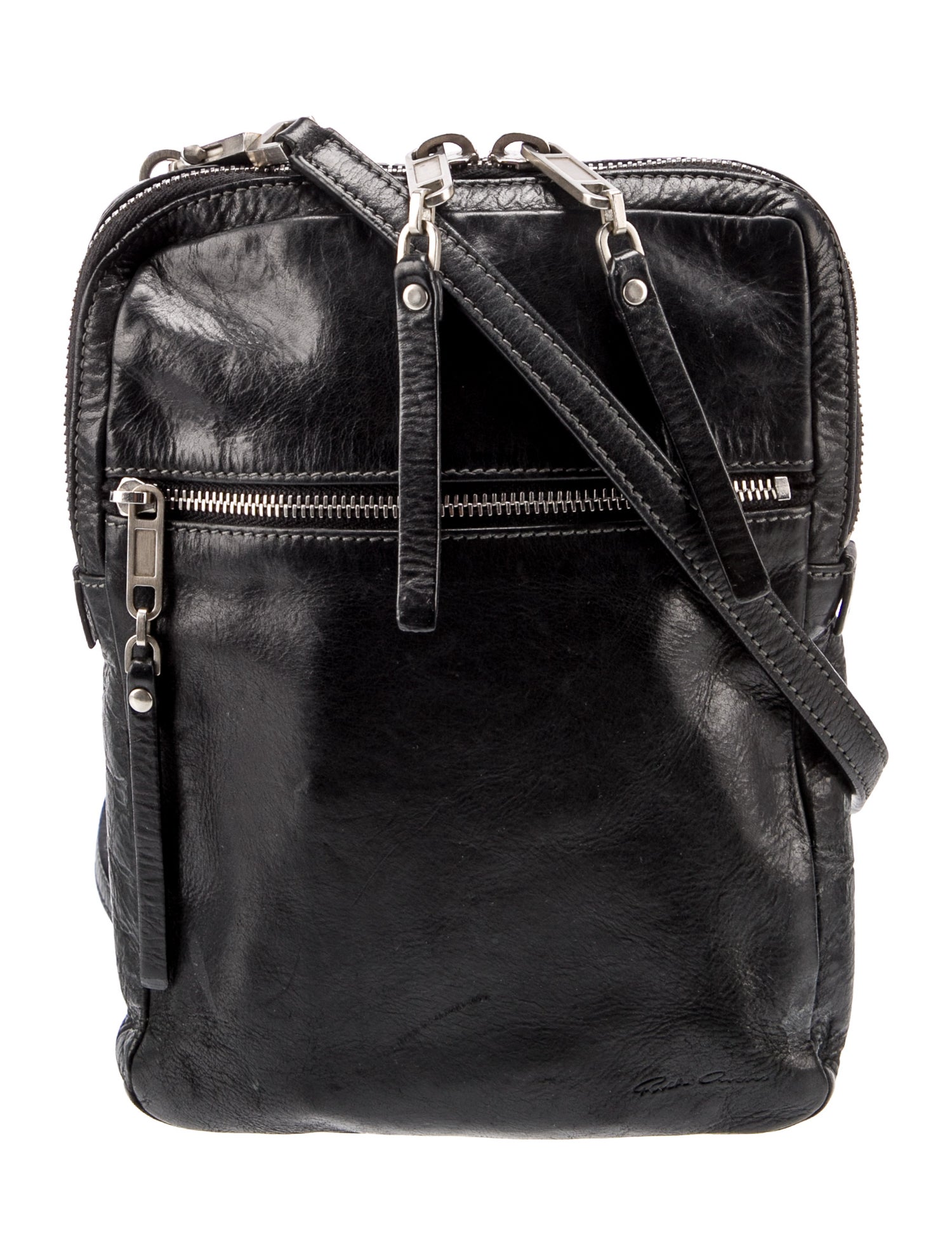 Rick Owens Leather Bucket Bag - Black Crossbody Bags, Handbags ...