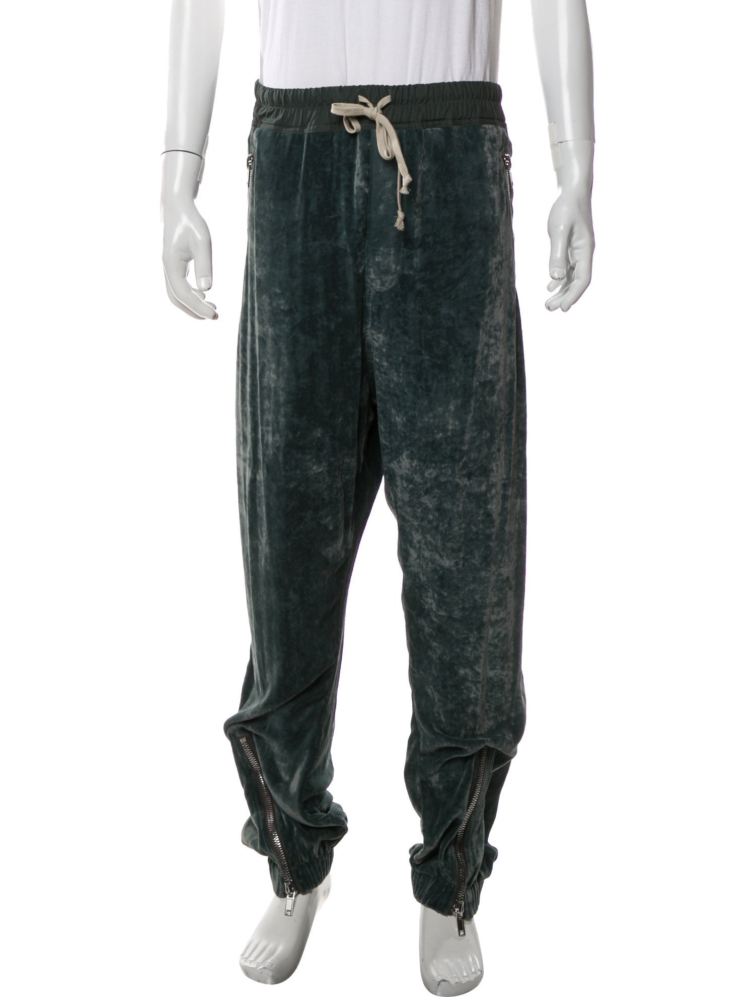 Rick Owens Graphic Print Joggers w/ Tags - Green, 16" Rise Pants ...
