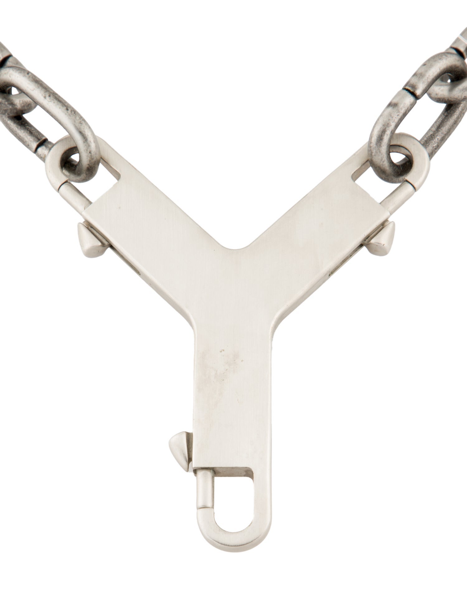 Rick Owens Cerberus Choker Necklace - Silver-Tone Metal Chain ...