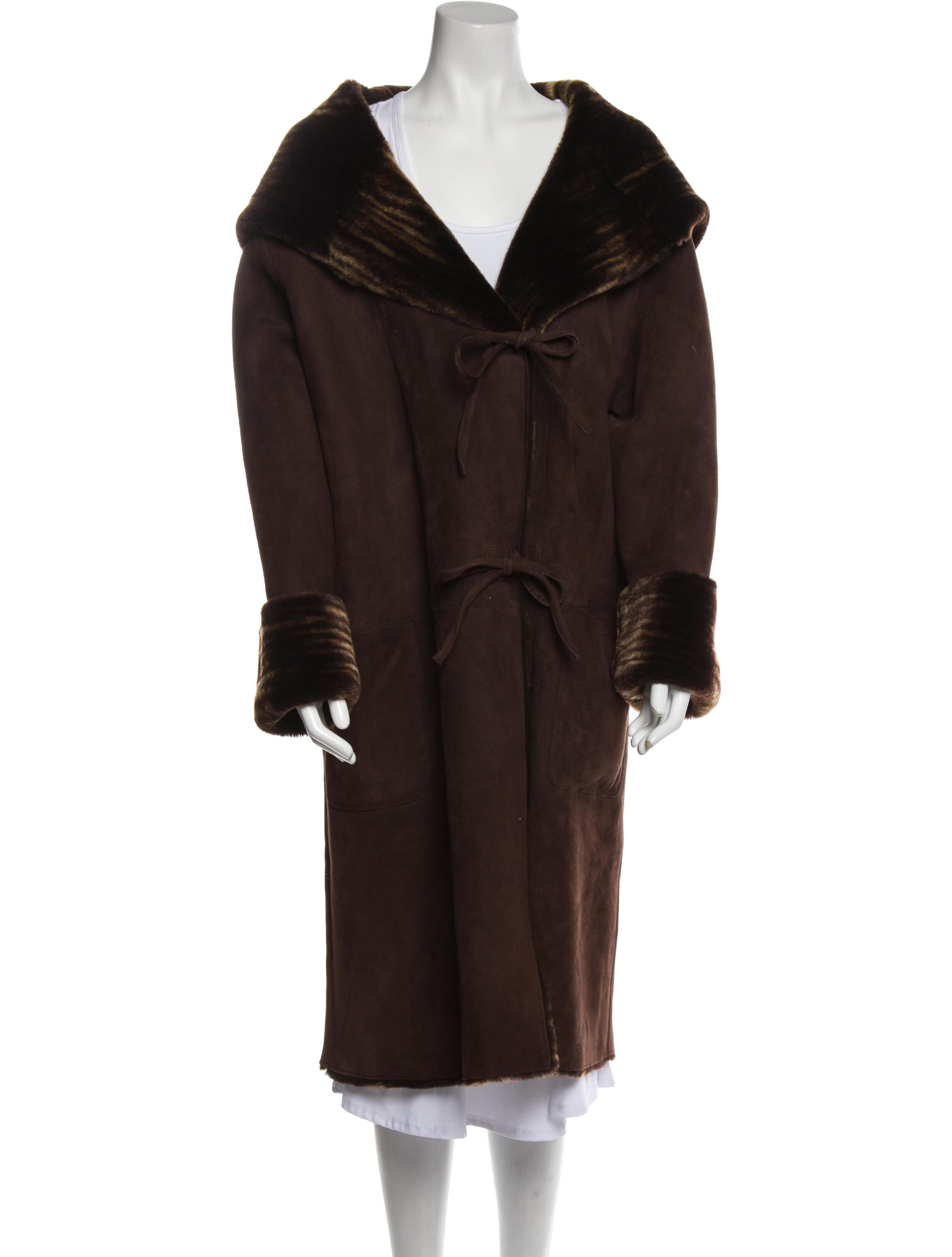 Rizal Shearling Coat - Brown Coats, Clothing - RIZAL20304 | The RealReal