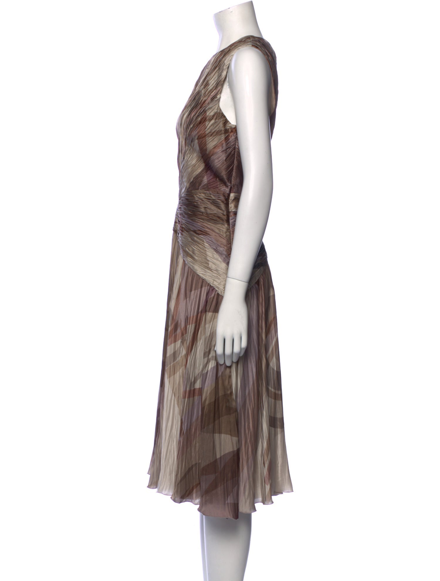 Ralph Lauren Purple Label Printed Midi Length Dress - Neutrals Dresses ...