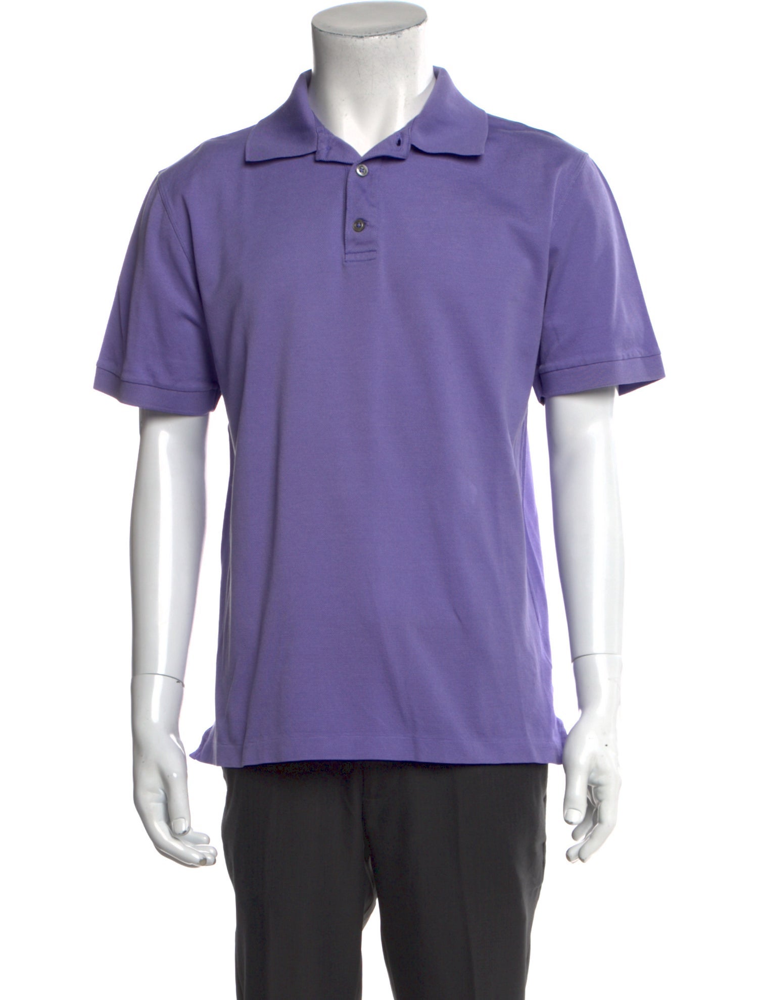 Ralph Lauren Purple Label Collar Short Sleeve Polo Shirt - Purple Polos ...