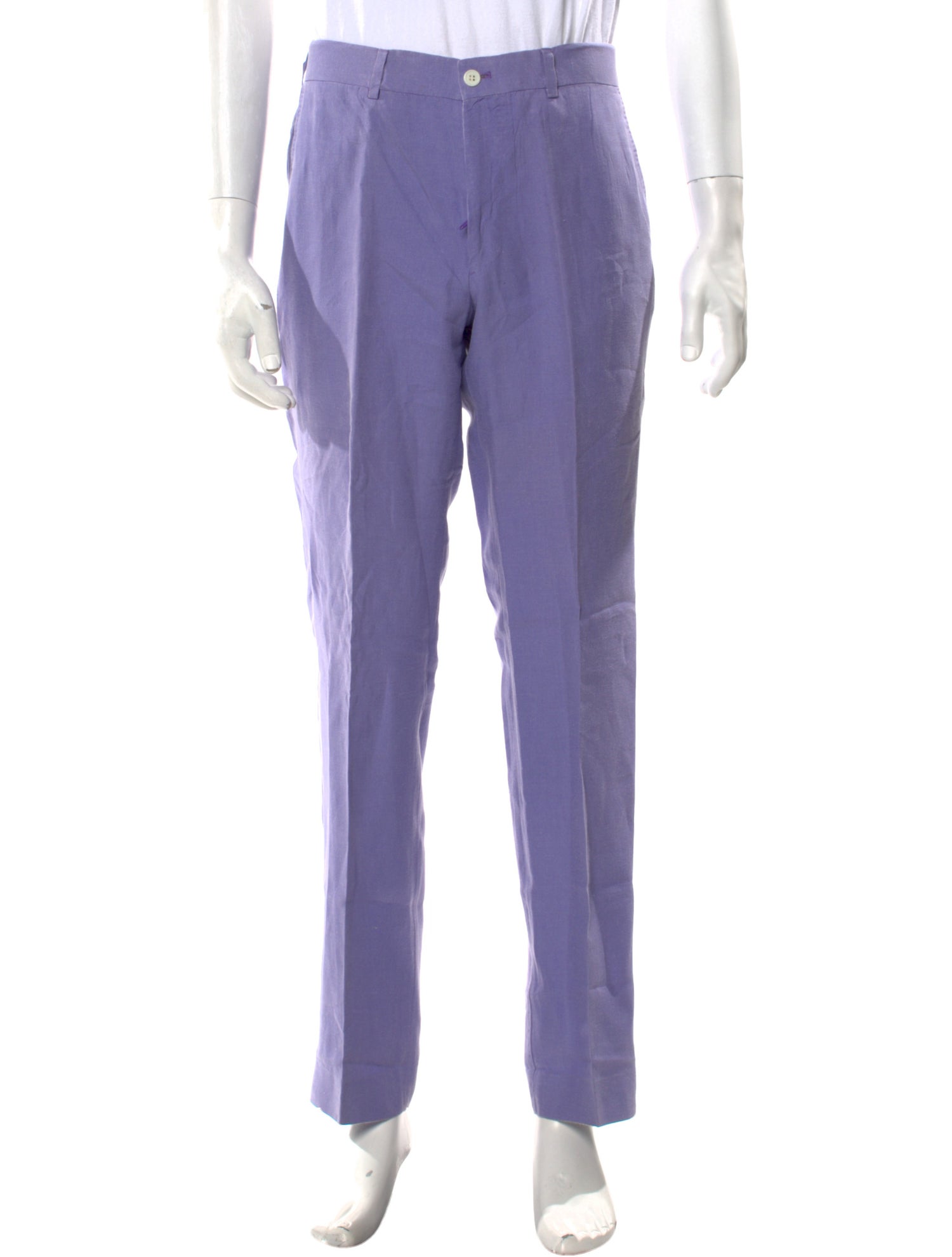 Ralph Lauren Purple Label Wool Pants - Purple, 10" Rise Pants, Clothing ...