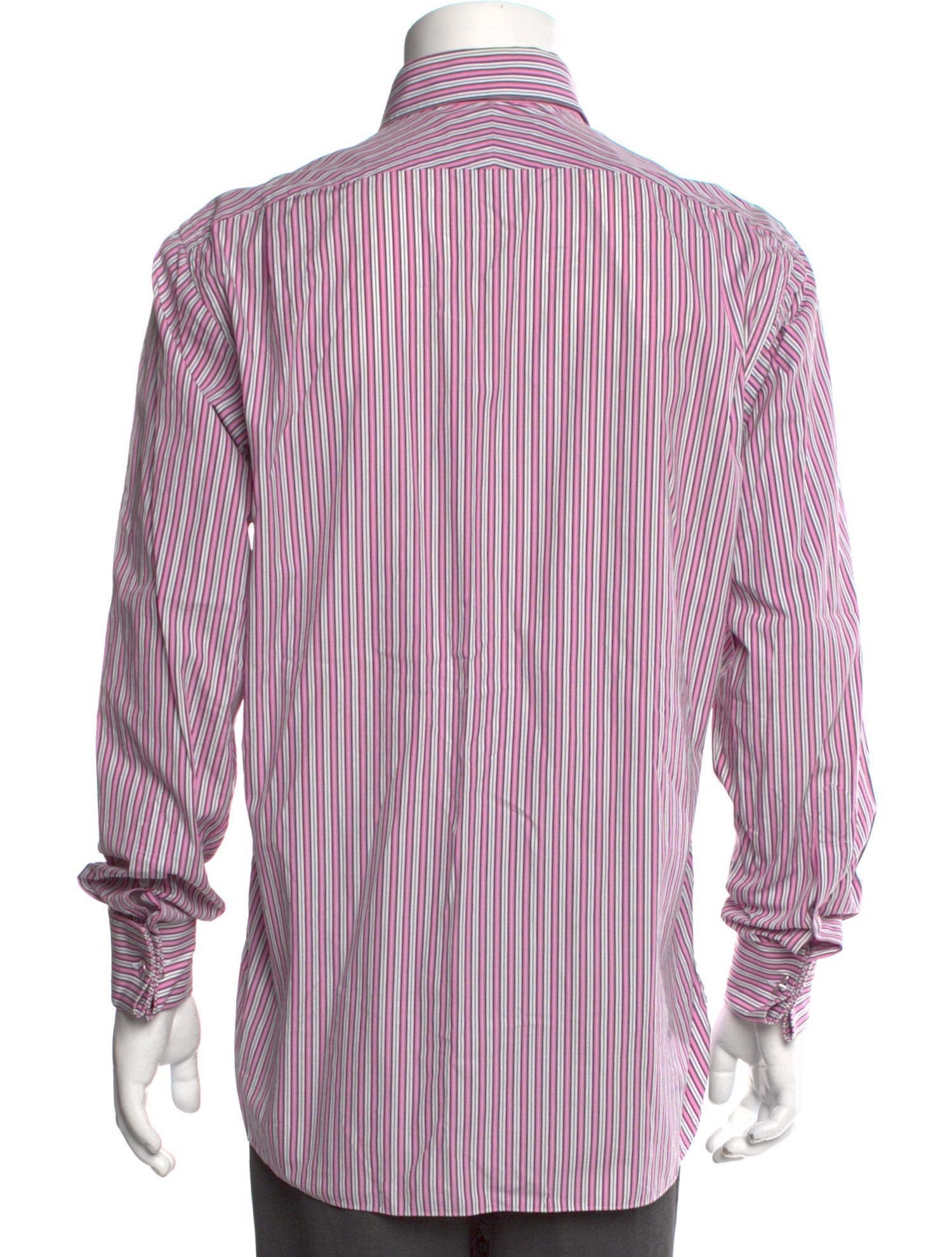Ralph Lauren Purple Label Striped Long Sleeve Shirt - Pink Dress Shirts ...