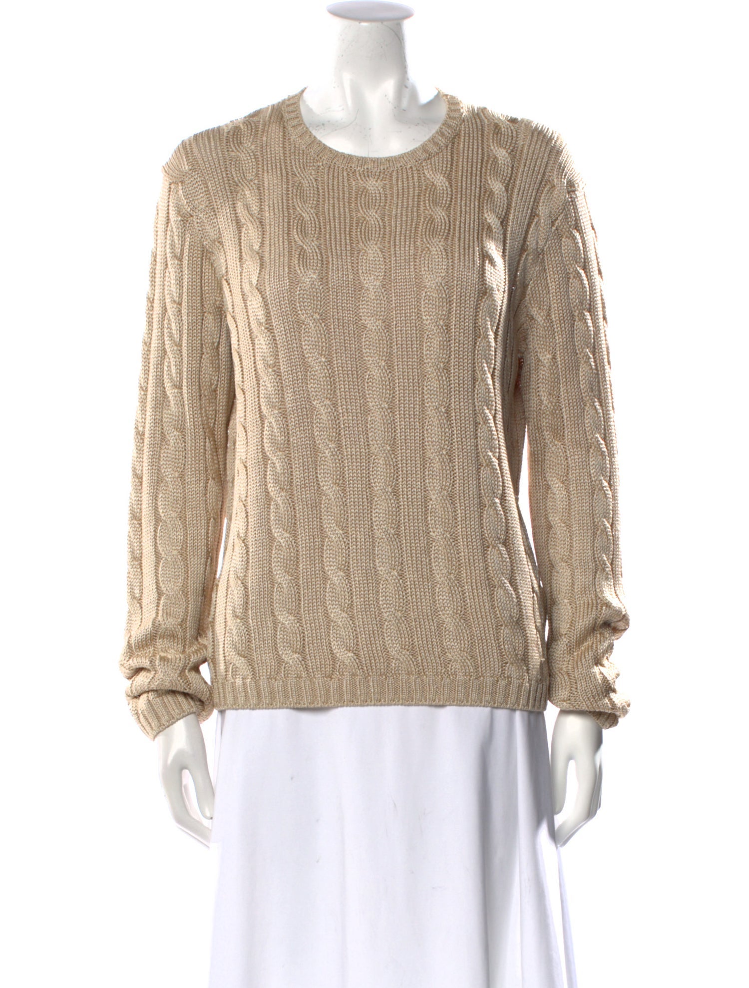 Ralph Lauren Purple Label Silk Crew Neck Sweater w/ Tags - Neutrals ...