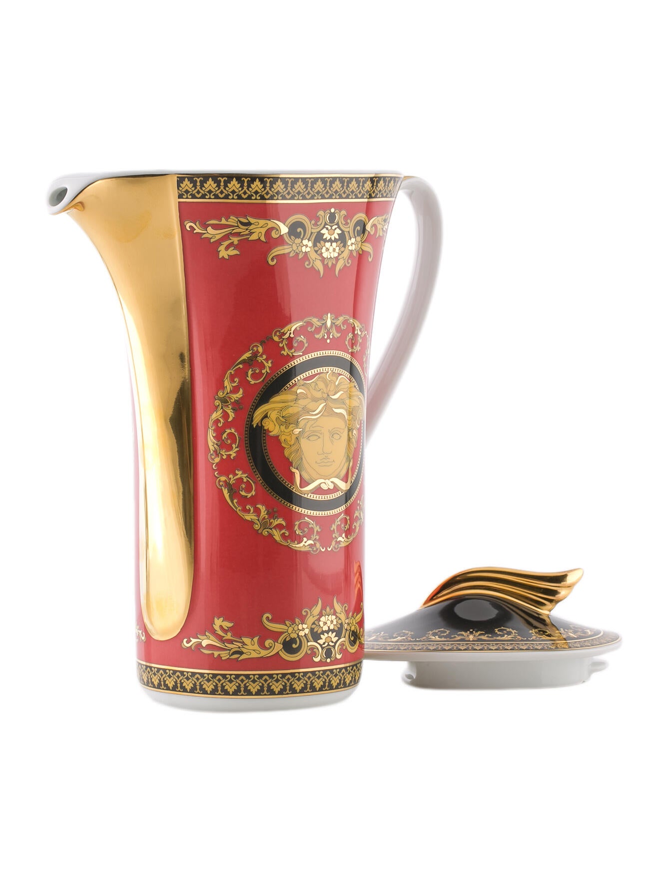 Rosenthal Meets Versace Medusa Red Coffee Pot - Black Serveware ...